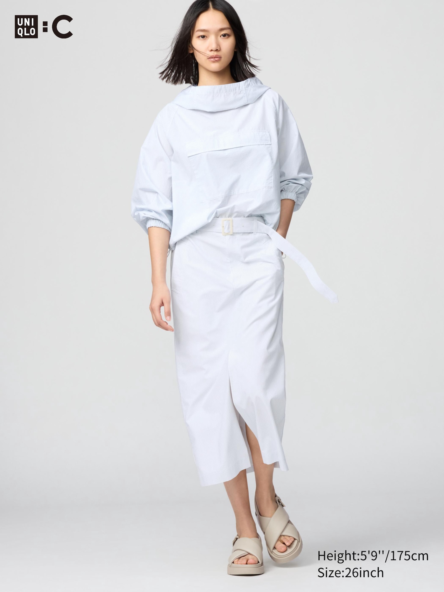 Women's UNIQLO : C Belted Narrow Skirt | UNIQLO AU