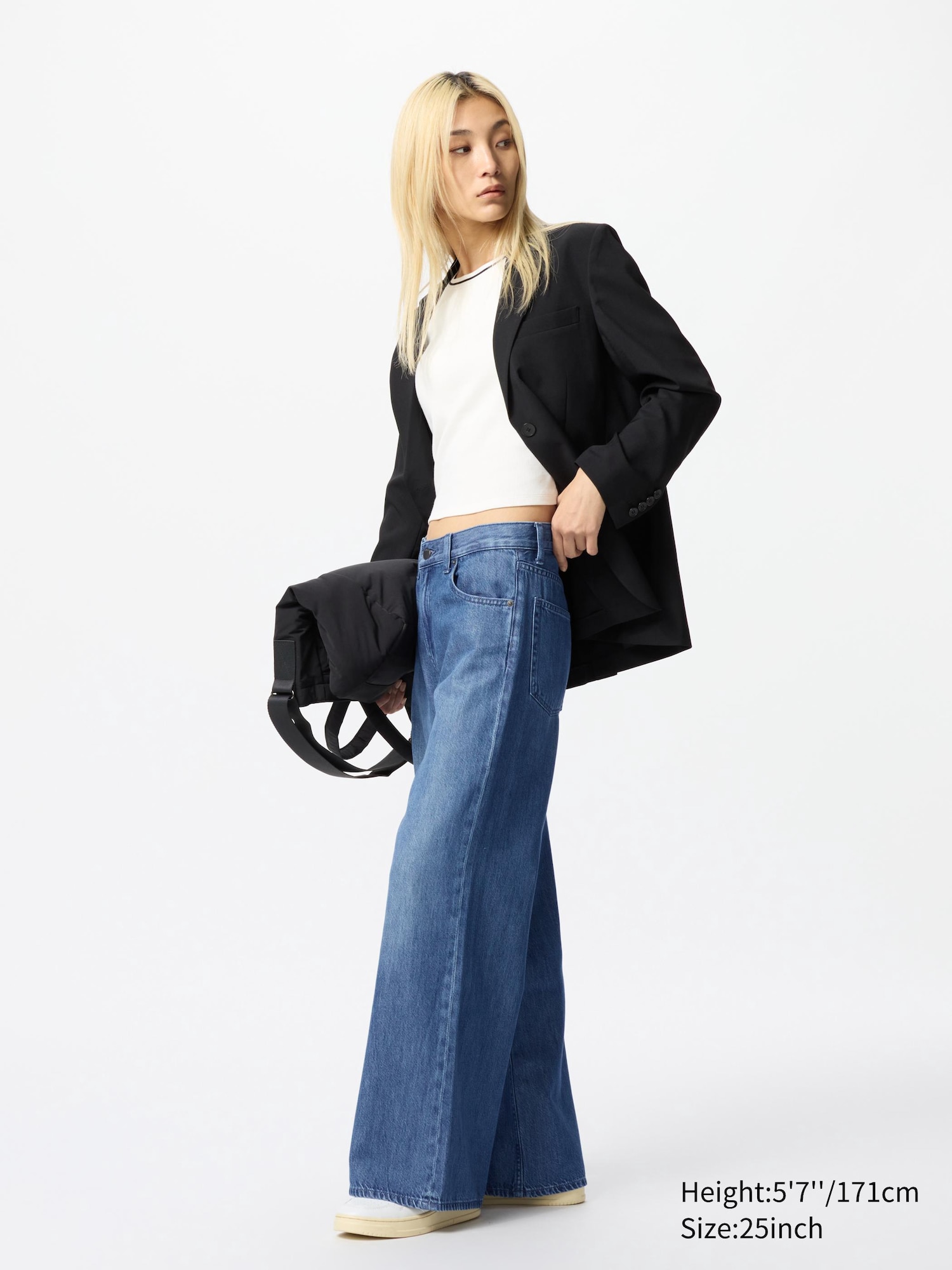 Women's Drapey Wide Flared Jeans | UNIQLO AU