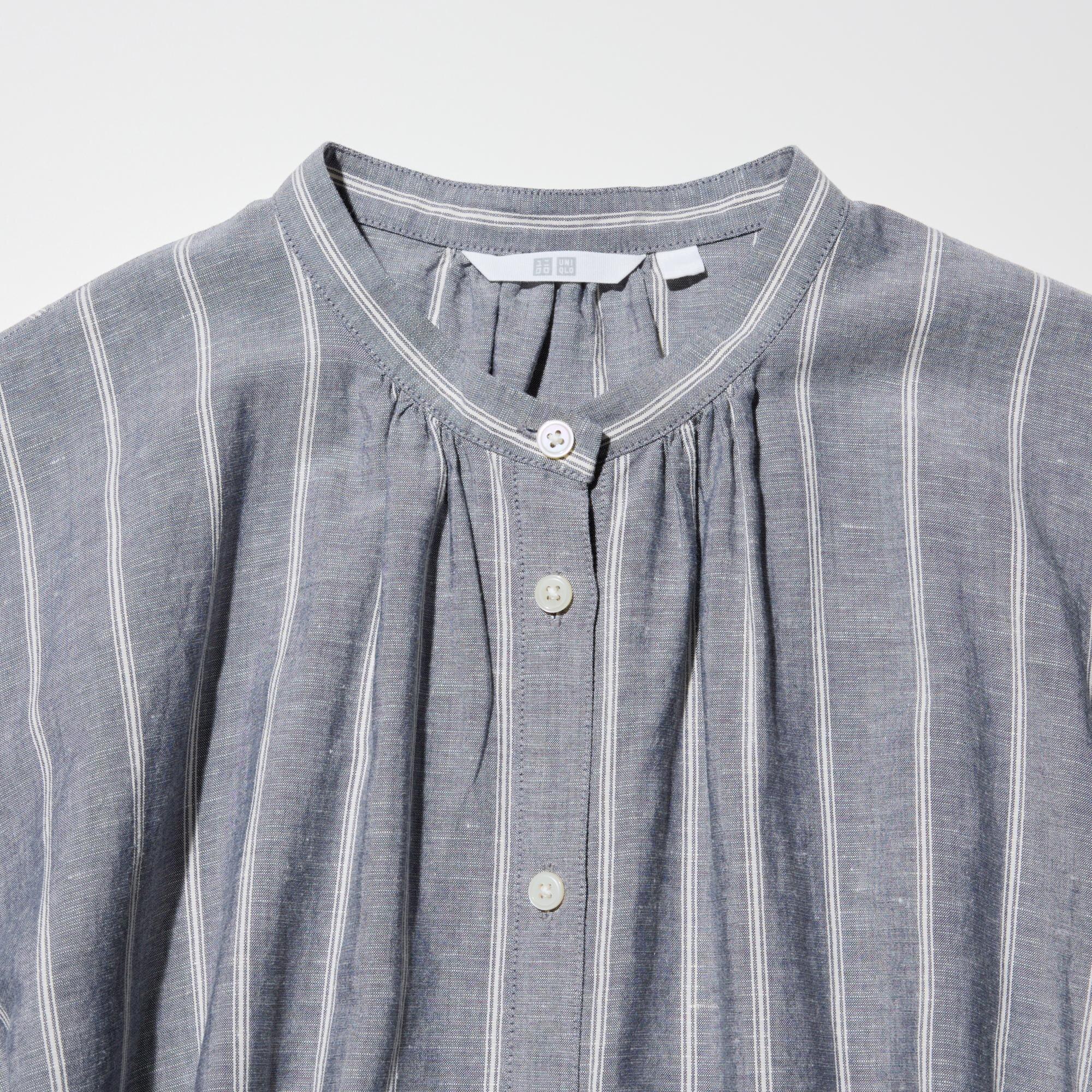 Women's Linen Blend Relaxed Short Sleeve Dress | UNIQLO AU