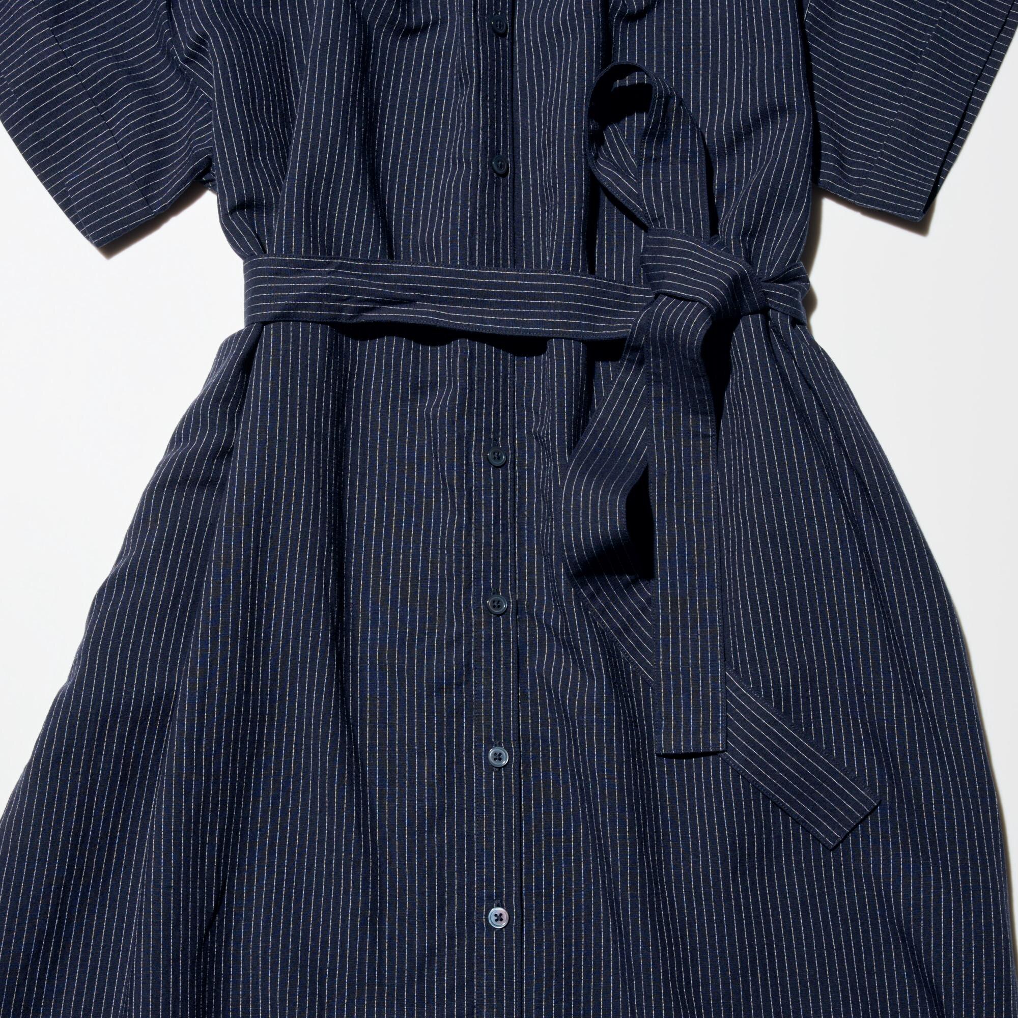 Women's Linen Blend Relaxed Short Sleeve Dress | UNIQLO AU