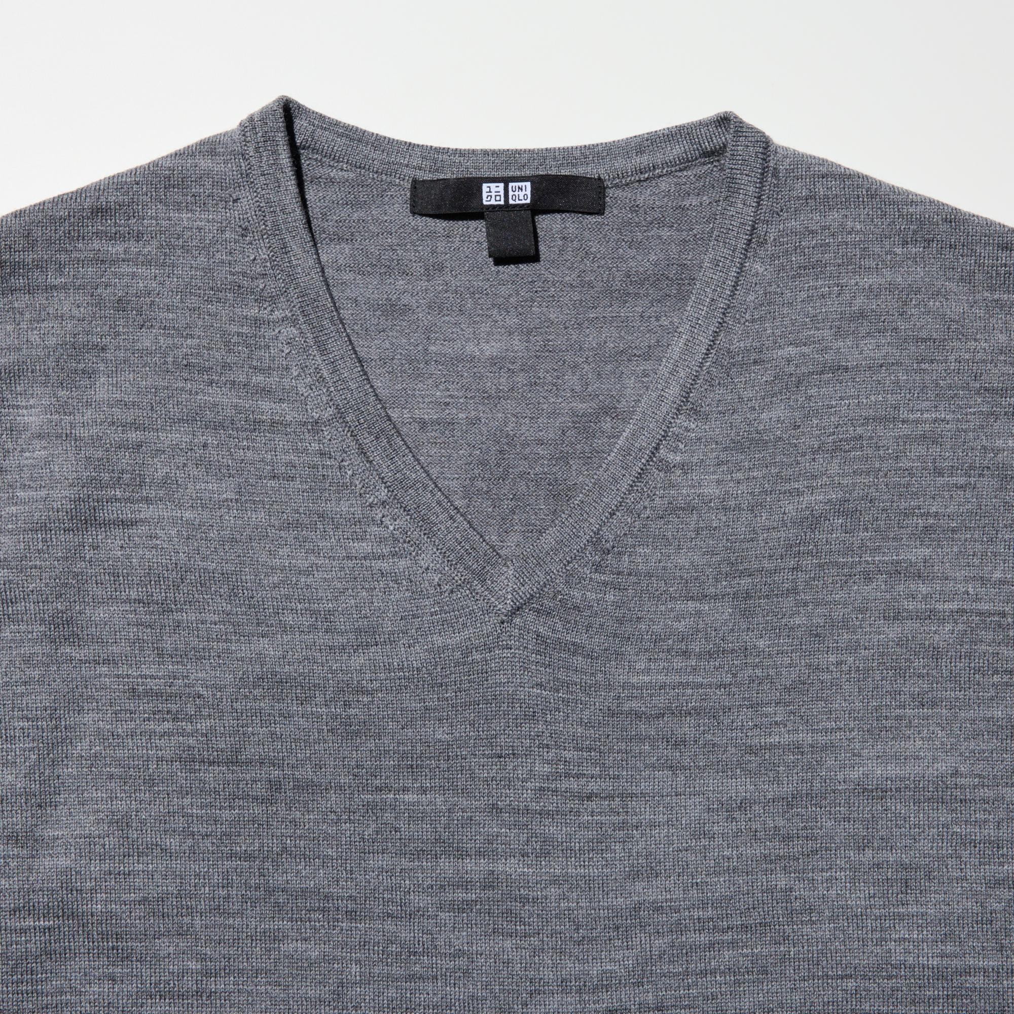Women's 100% Australian Merino V-Neck Sweater | UNIQLO AU
