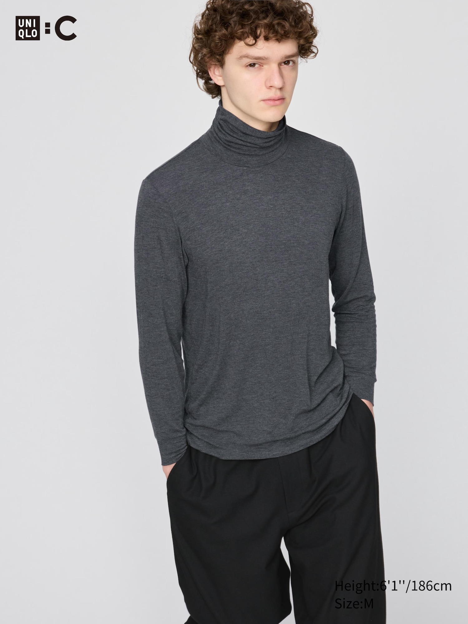 Men's UNIQLO : C HEATTECH EXTRA WARM Cashmere Blend Turtle Neck Long ...