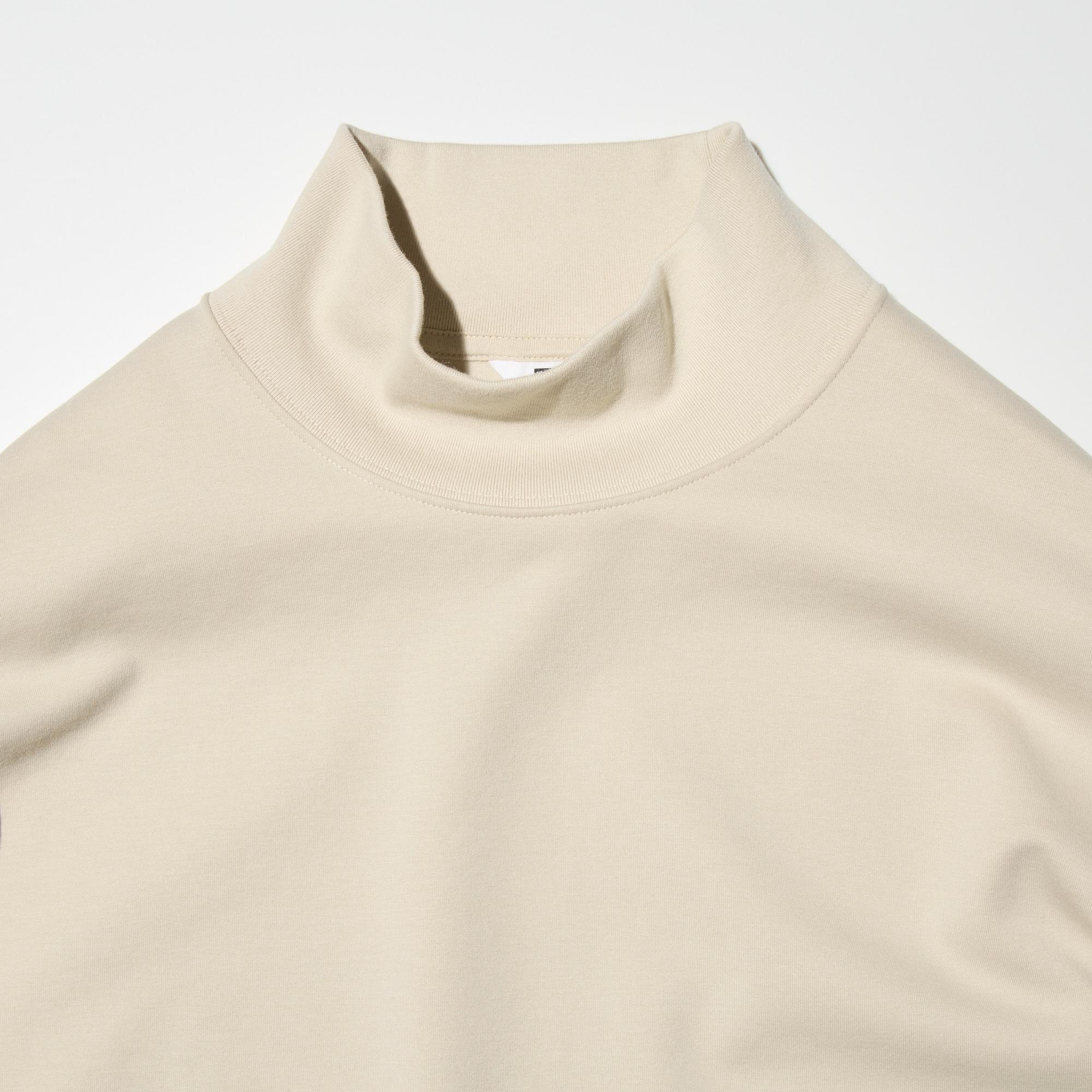 Men's Soft Brushed Mock Neck T-Shirt | UNIQLO CA