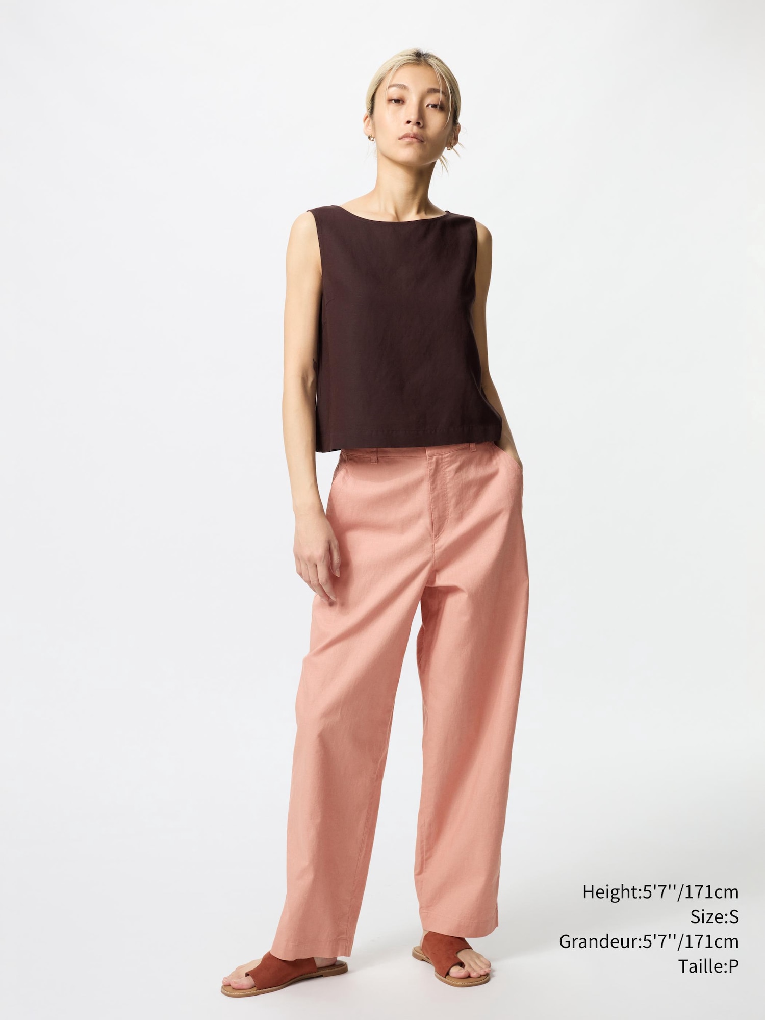 PANTALON FUSELÉ EN COTON-LIN | LONG pour Femme | UNIQLO CA