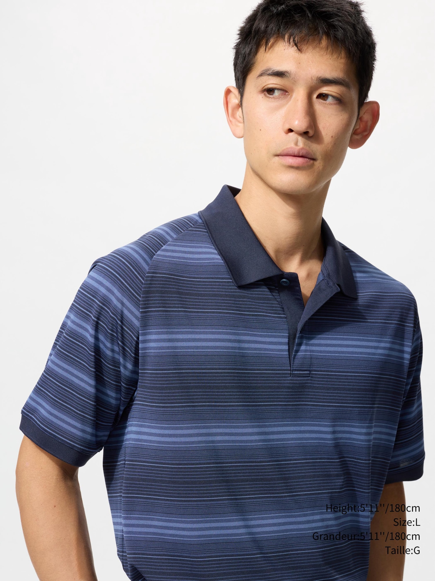 Men's DRY-EX POLO SHIRT | ADAM SCOTT | STRIPED | UNIQLO CA