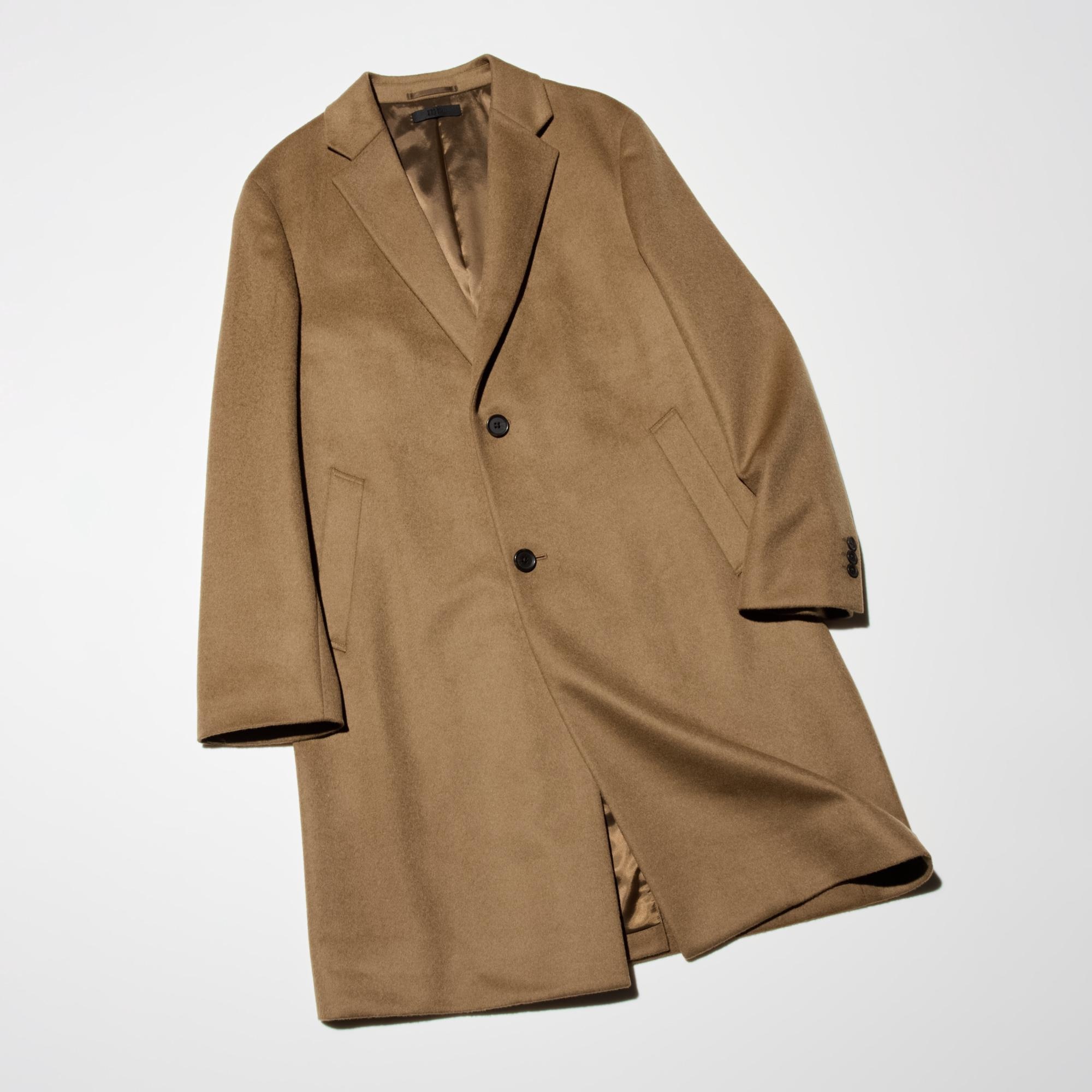 Men's Wool Cashmere Chesterfield Coat | UNIQLO CA