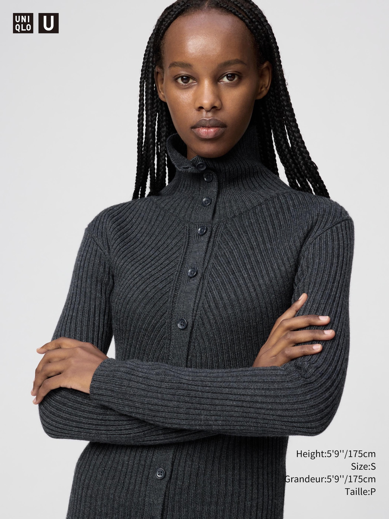 Women's MERINO BLEND HIGH NECK CARDIGAN | UNIQLO CA