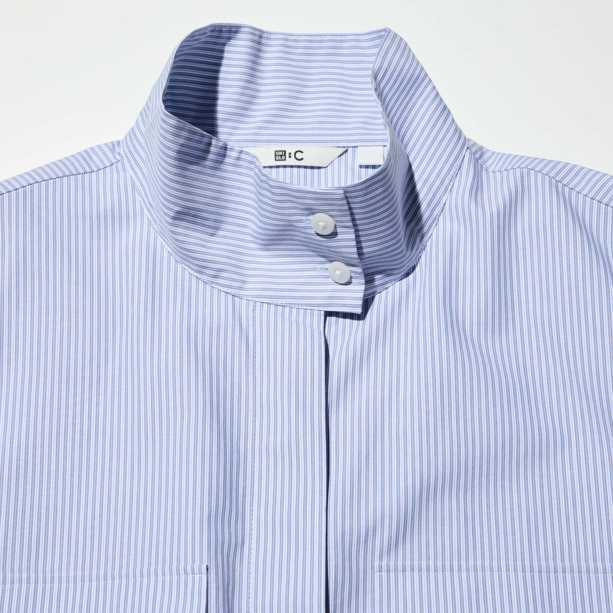 Women's COTTON STAND COLLAR SHIRT JACKET | UNIQLO CA