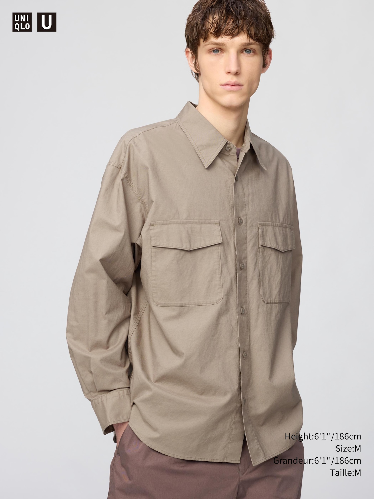 Men's Work Oversized Shirt Long Sleeve | UNIQLO CA