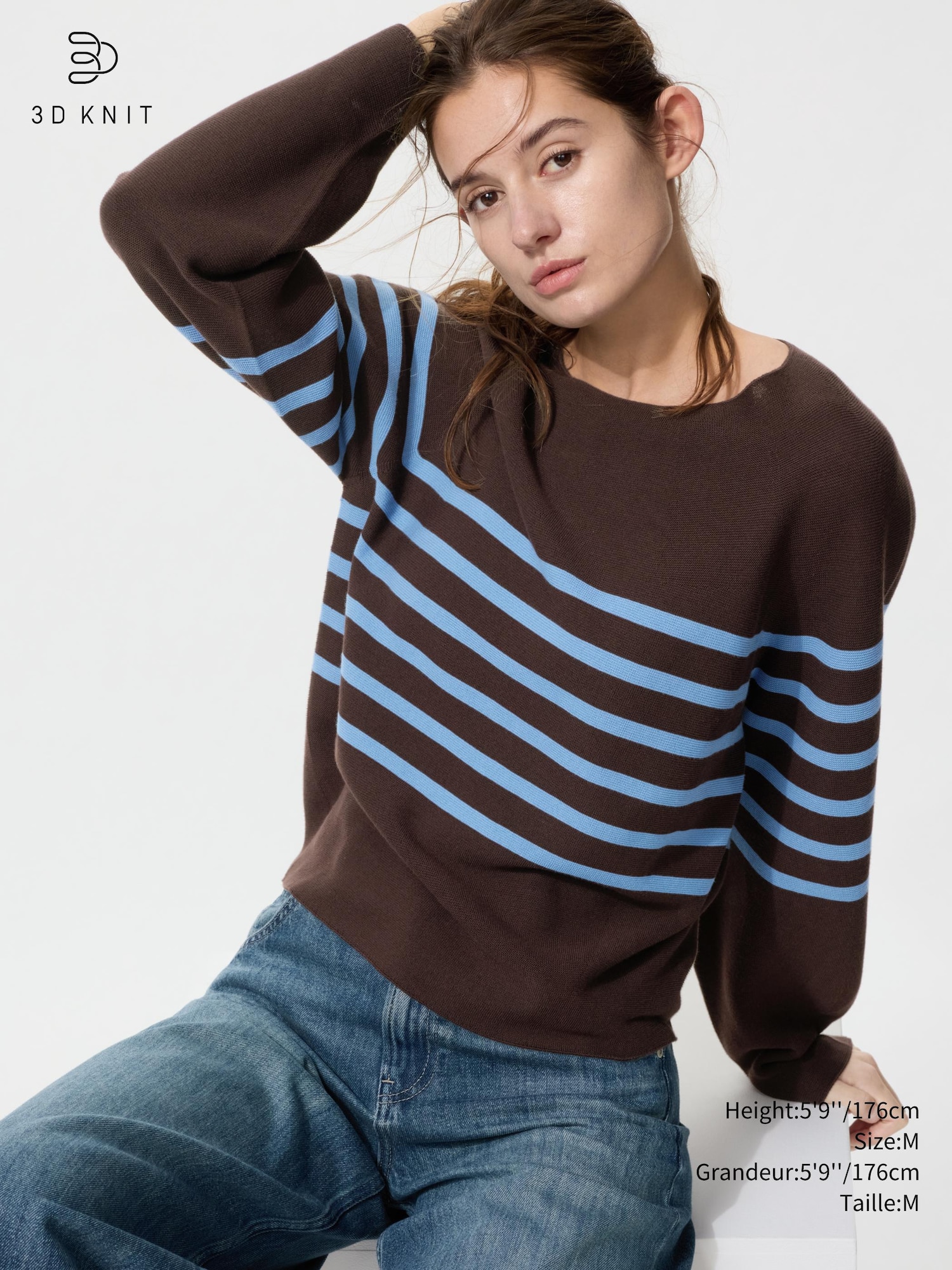 Women's 3D Knit Cotton Volume Sleeve Sweater | UNIQLO CA