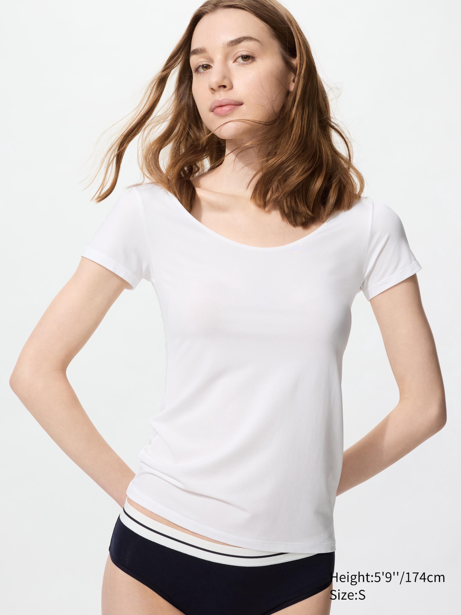 Women's WOMEN AIRism SCOOP NECK SHORT SLEEVE T-SHIRT | UNIQLO FR