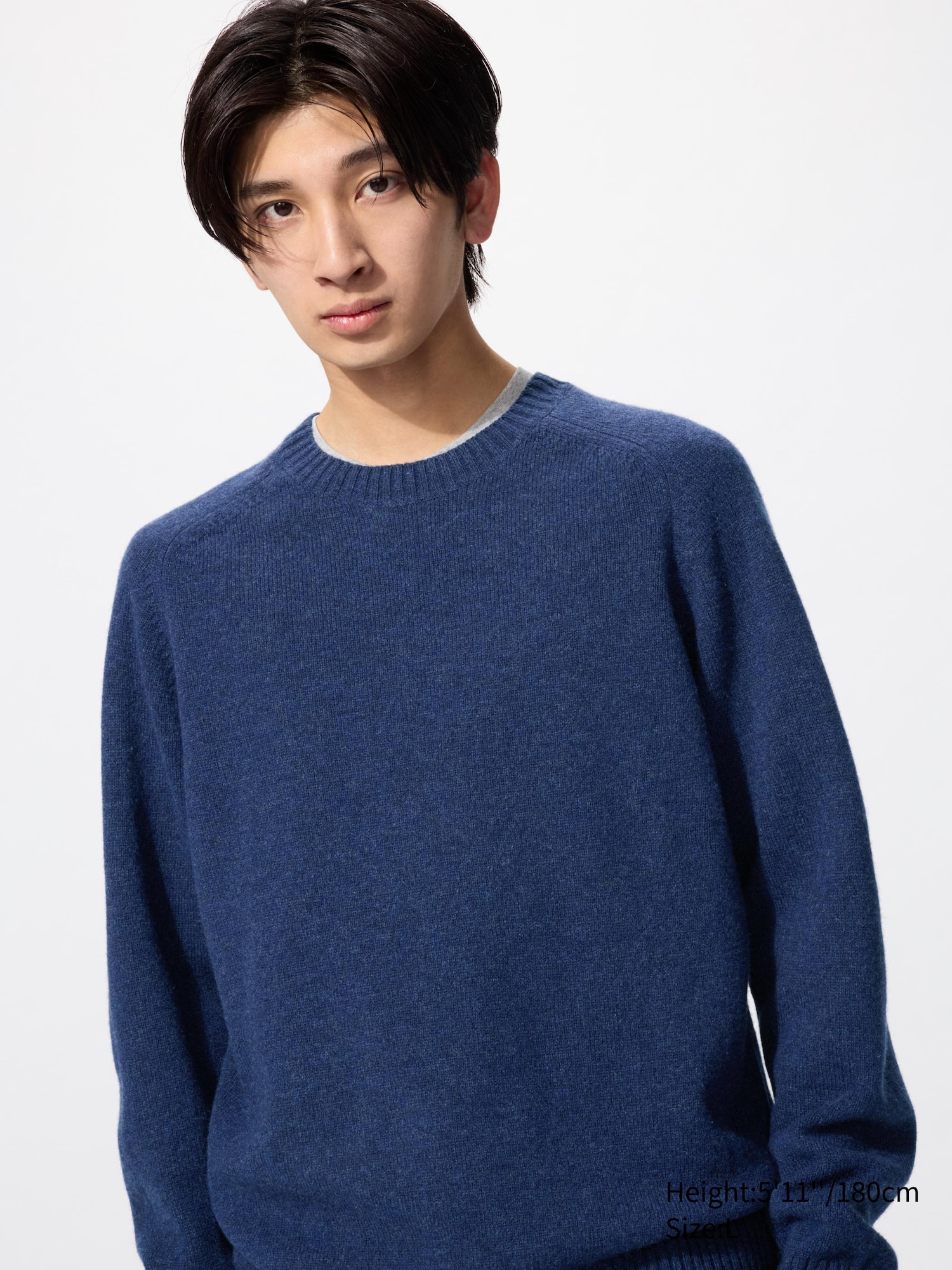 Men's Lambswool Crew Neck Jumper | UNIQLO DK