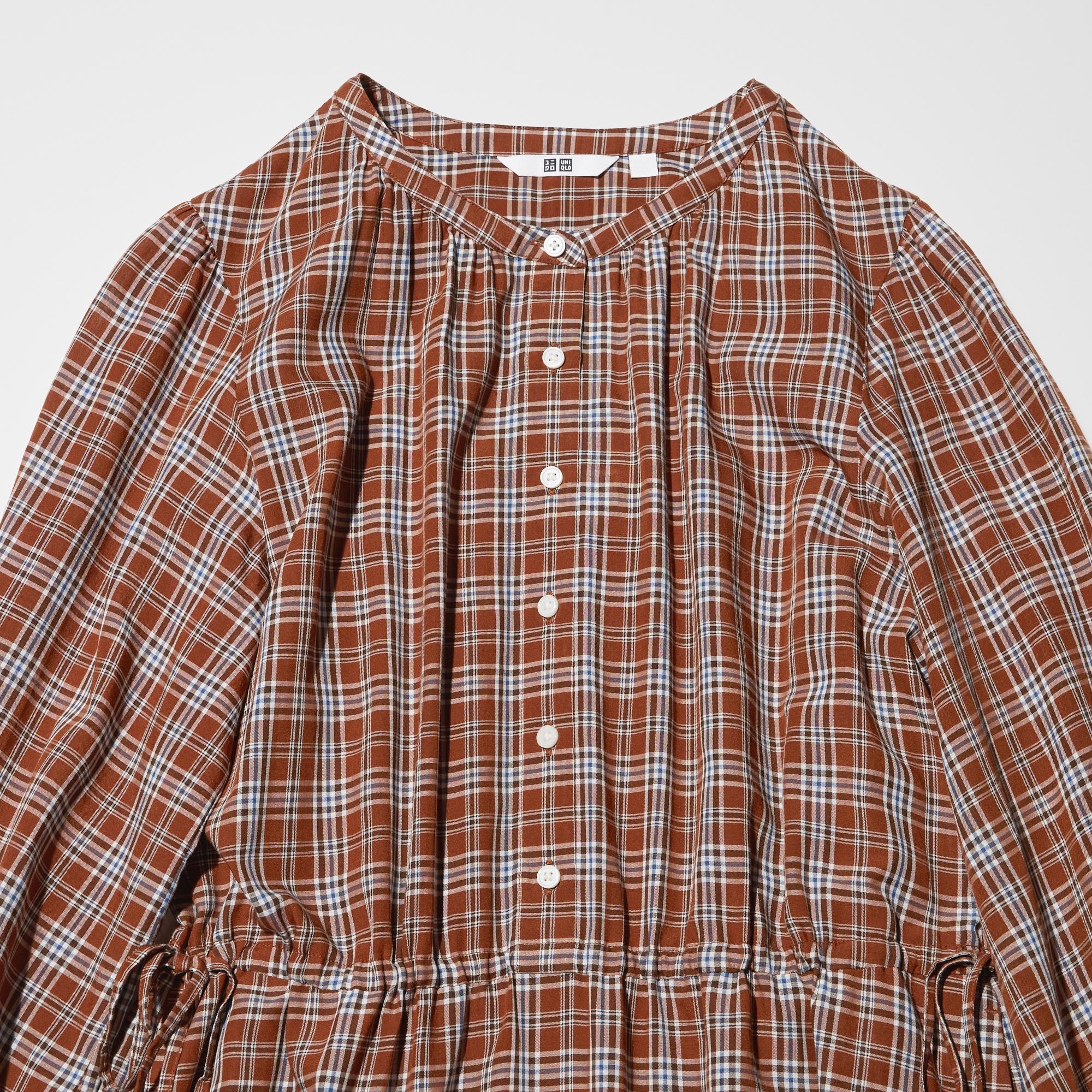 Women's Soft Lawn Dress (Check) | UNIQLO DE