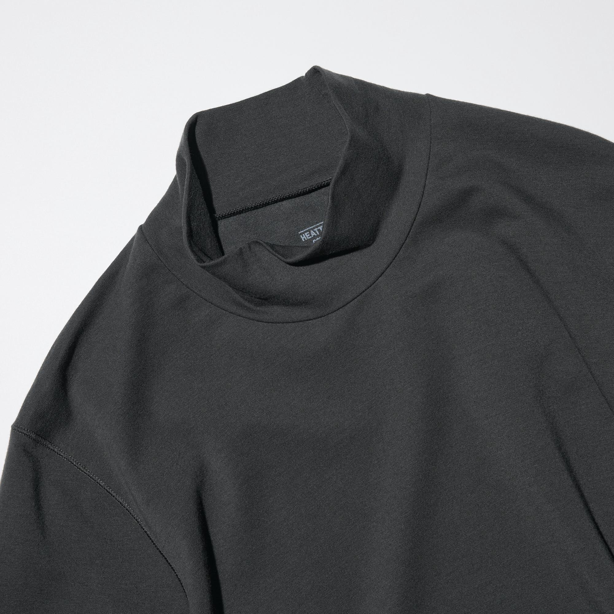 Men's HEATTECH Extra Warm Cotton Mock Neck T-Shirt | UNIQLO RO