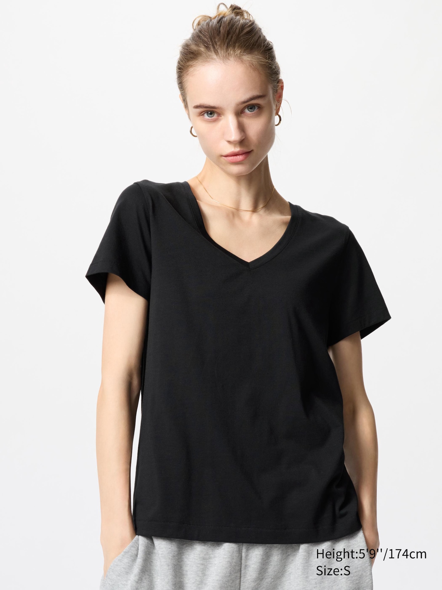 UNIQLO 100% Supima Cotton V Neck T-Shirt | StyleHint