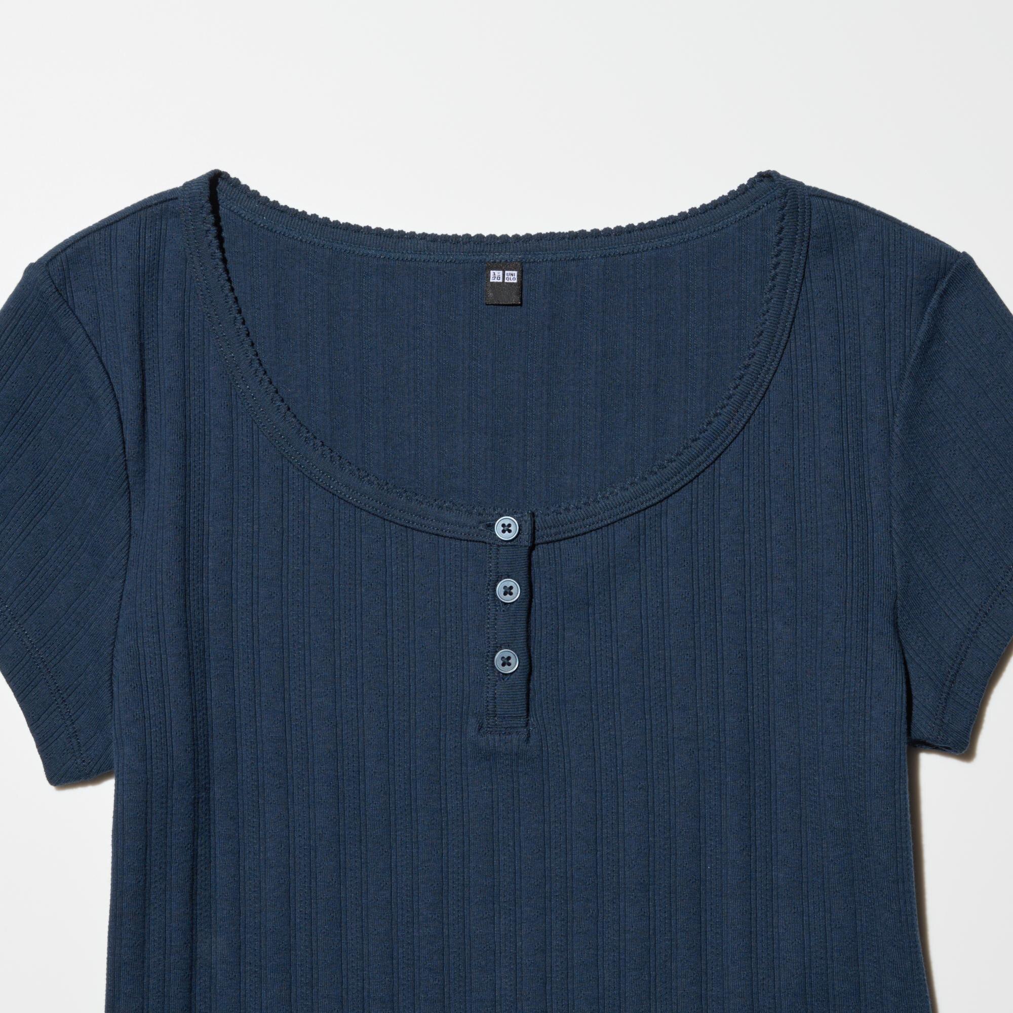 Camiseta cuello con botones para Mujer | UNIQLO ES