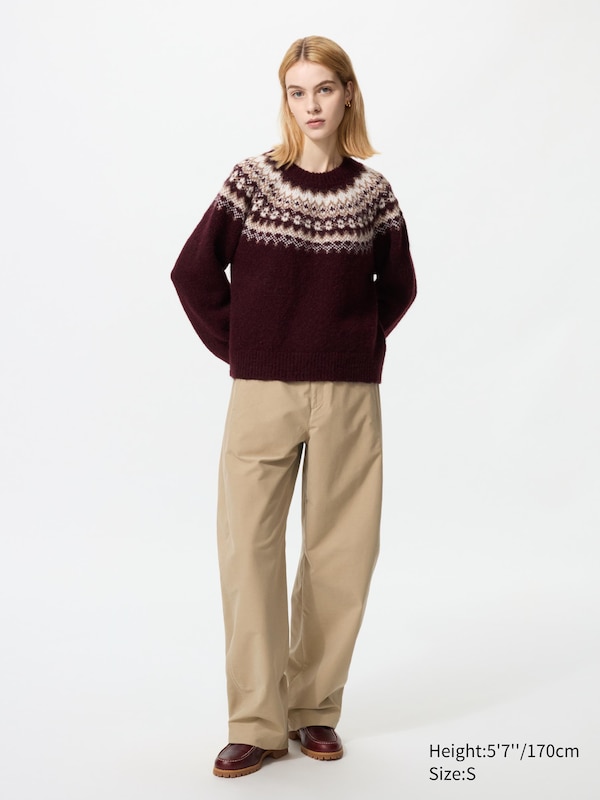 Women's Jersey Barrel Leg Trousers (Longer) | UNIQLO SI