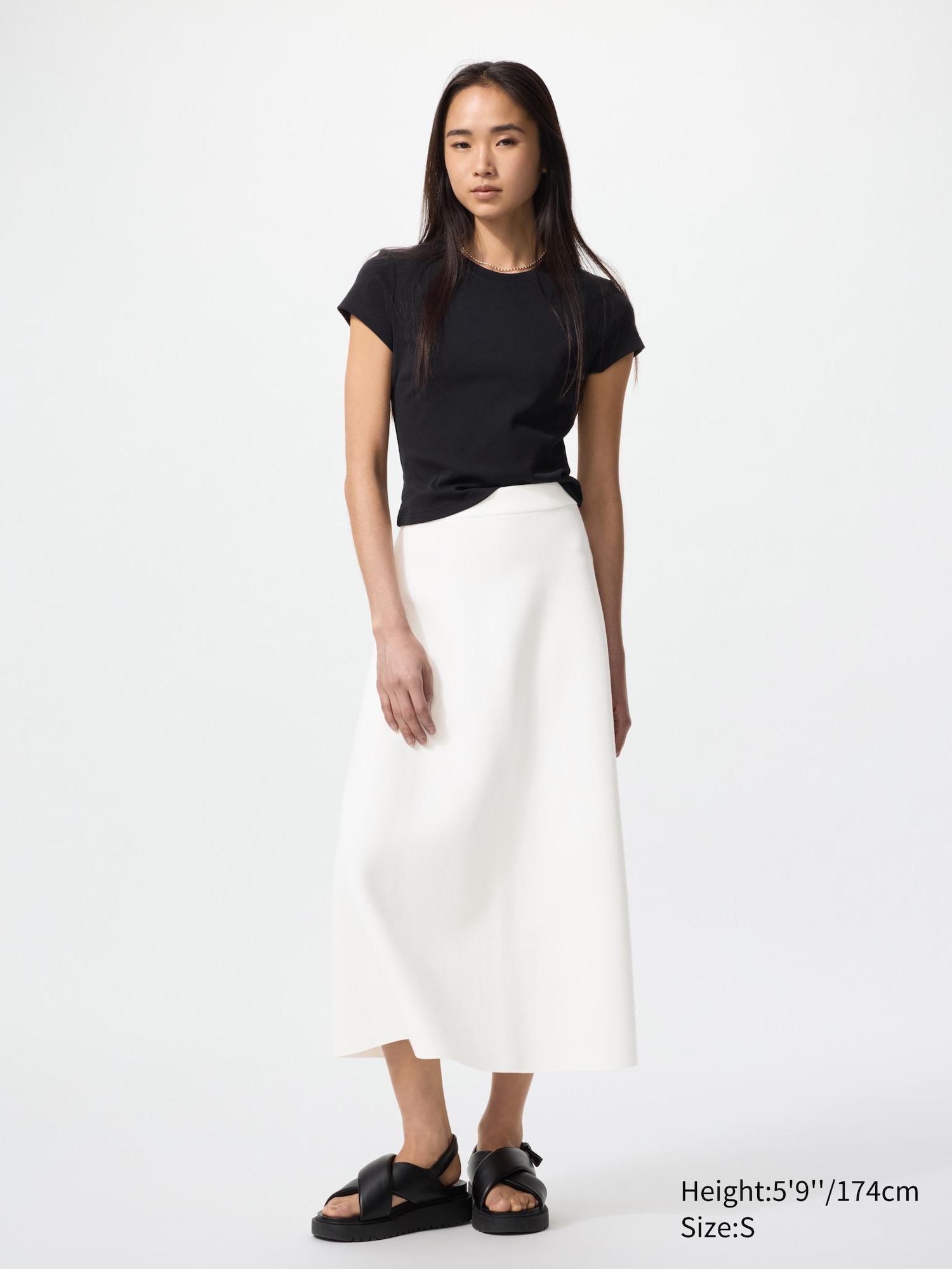 Dames Ribgebreide Flared Rok (Machinewasbaar) | UNIQLO BE