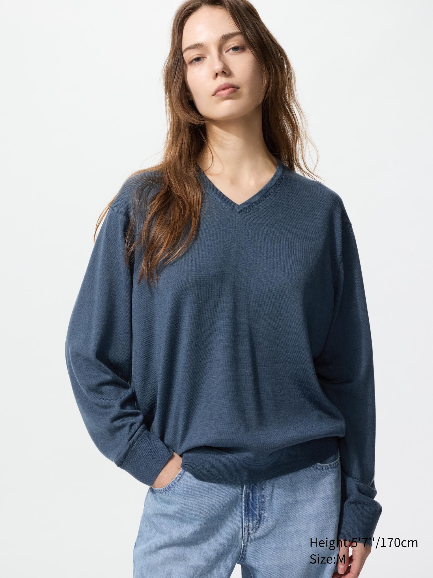 Maglione 100% Merino Scollo a V da Donna | UNIQLO IT