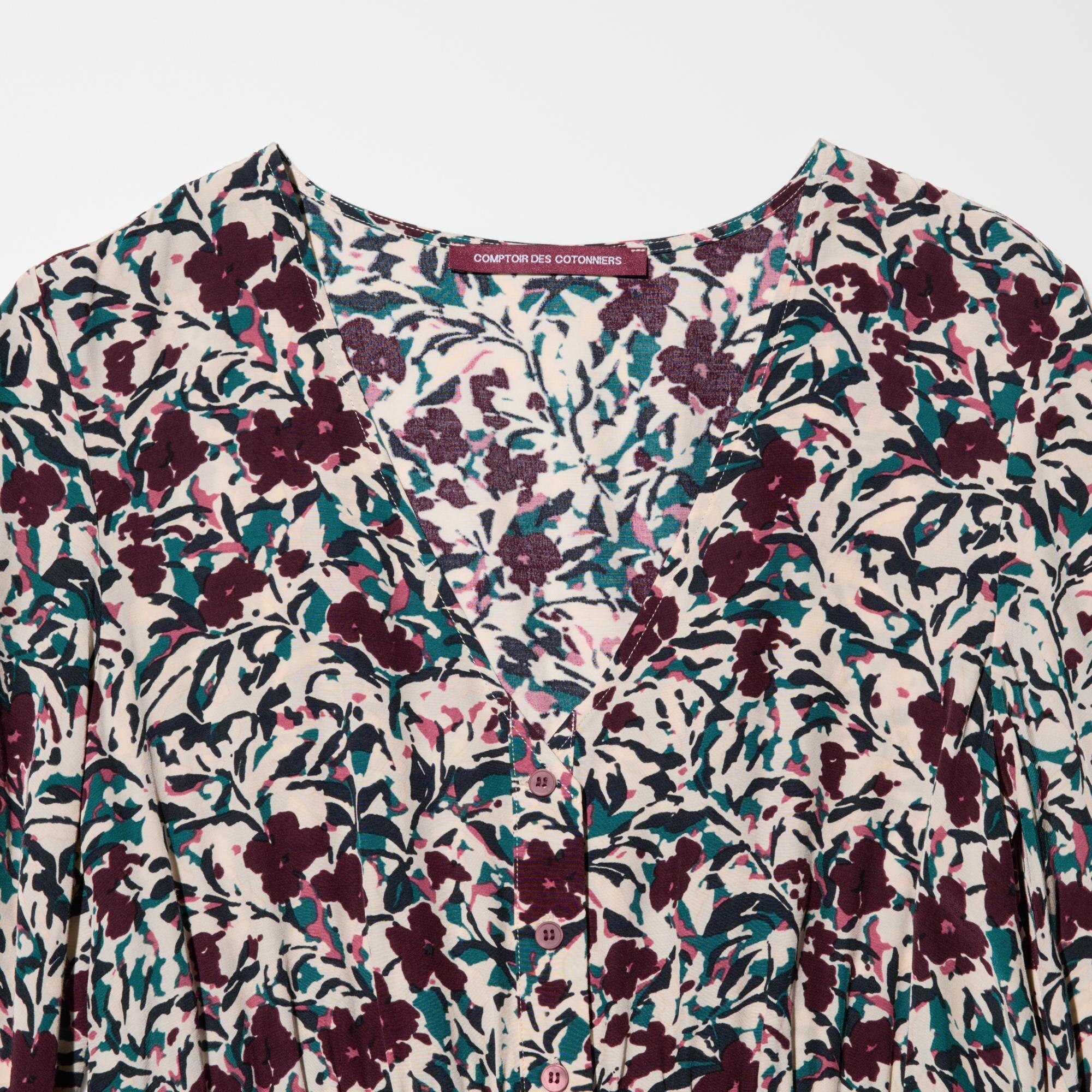 Robe longue imprimée en viscose pour Femme | UNIQLO FR