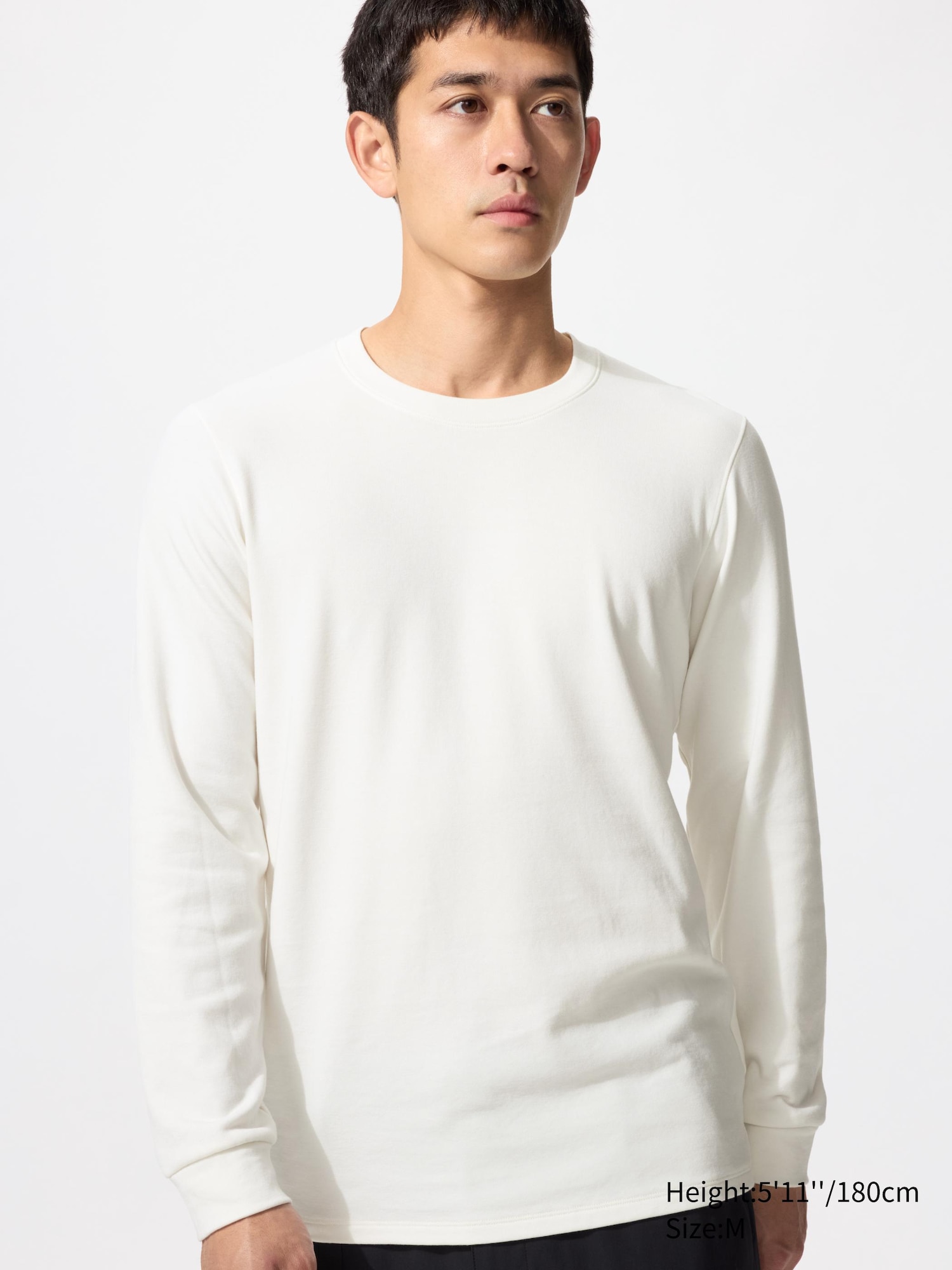 Men's HEATTECH Extra Warm Cotton Crew Neck T-Shirt (Long Sleeve) | UNIQLO DE