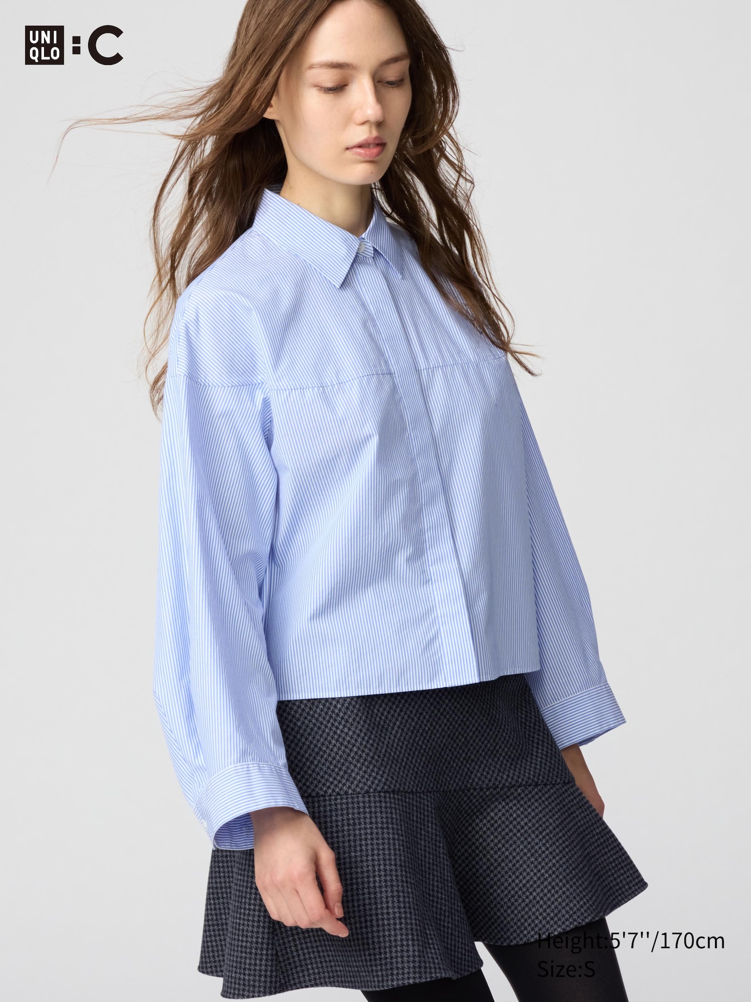 Chemise Cocon en coton (Rayée) pour Femme | UNIQLO FR