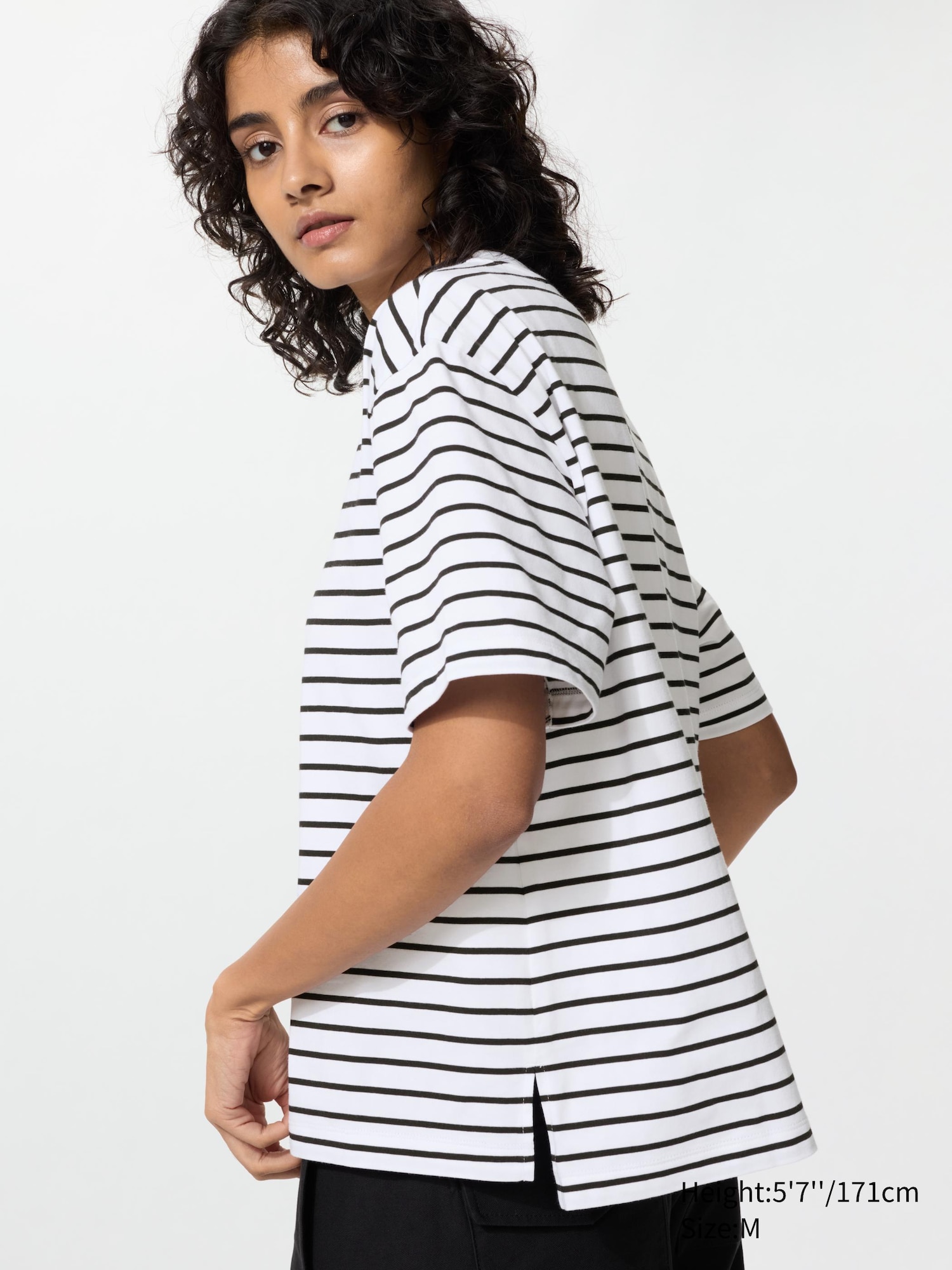 T-shirt en coton AIRism (Rayé) pour Femme | UNIQLO FR