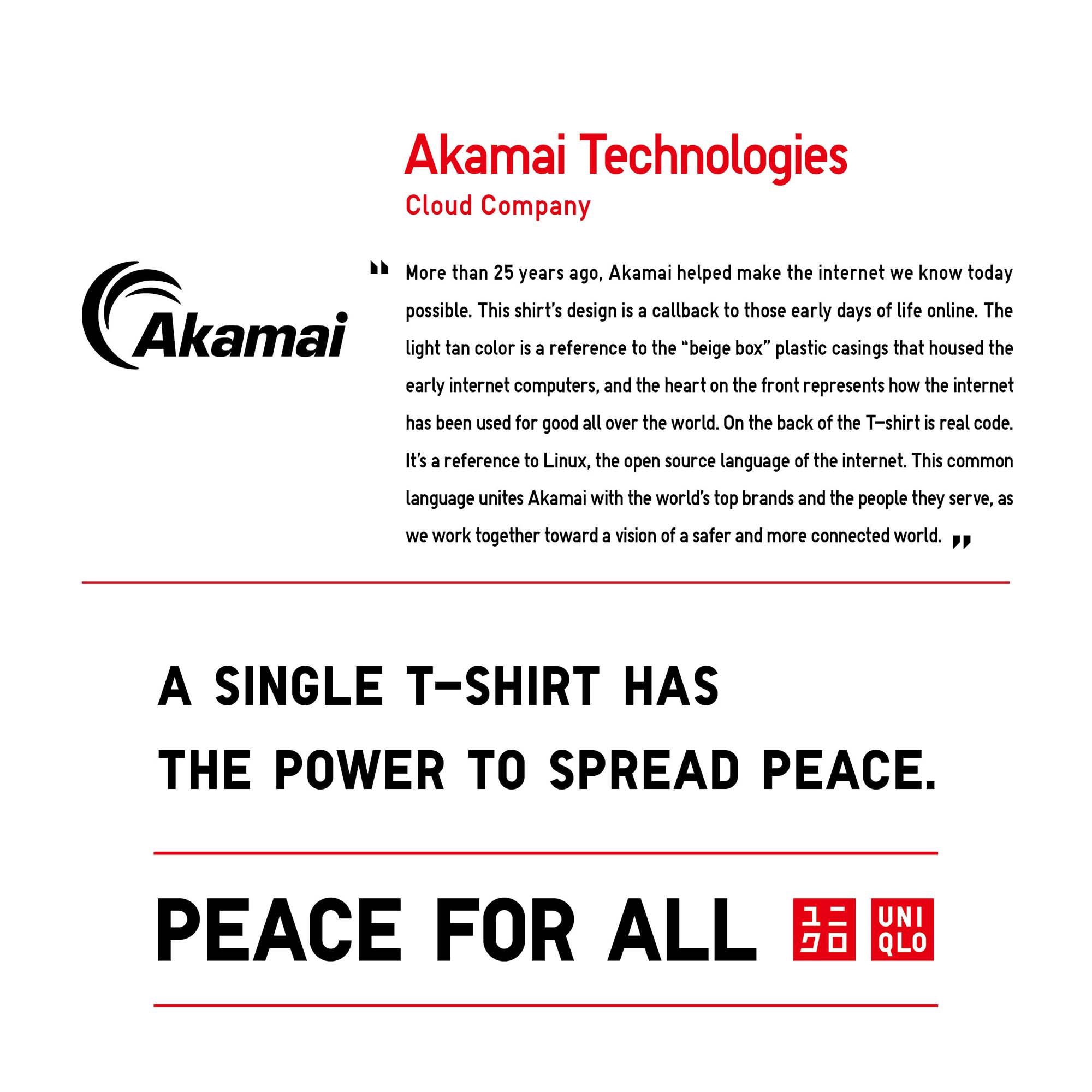 T-shirt PEACE FOR ALL (Akamai) pour Homme | UNIQLO FR