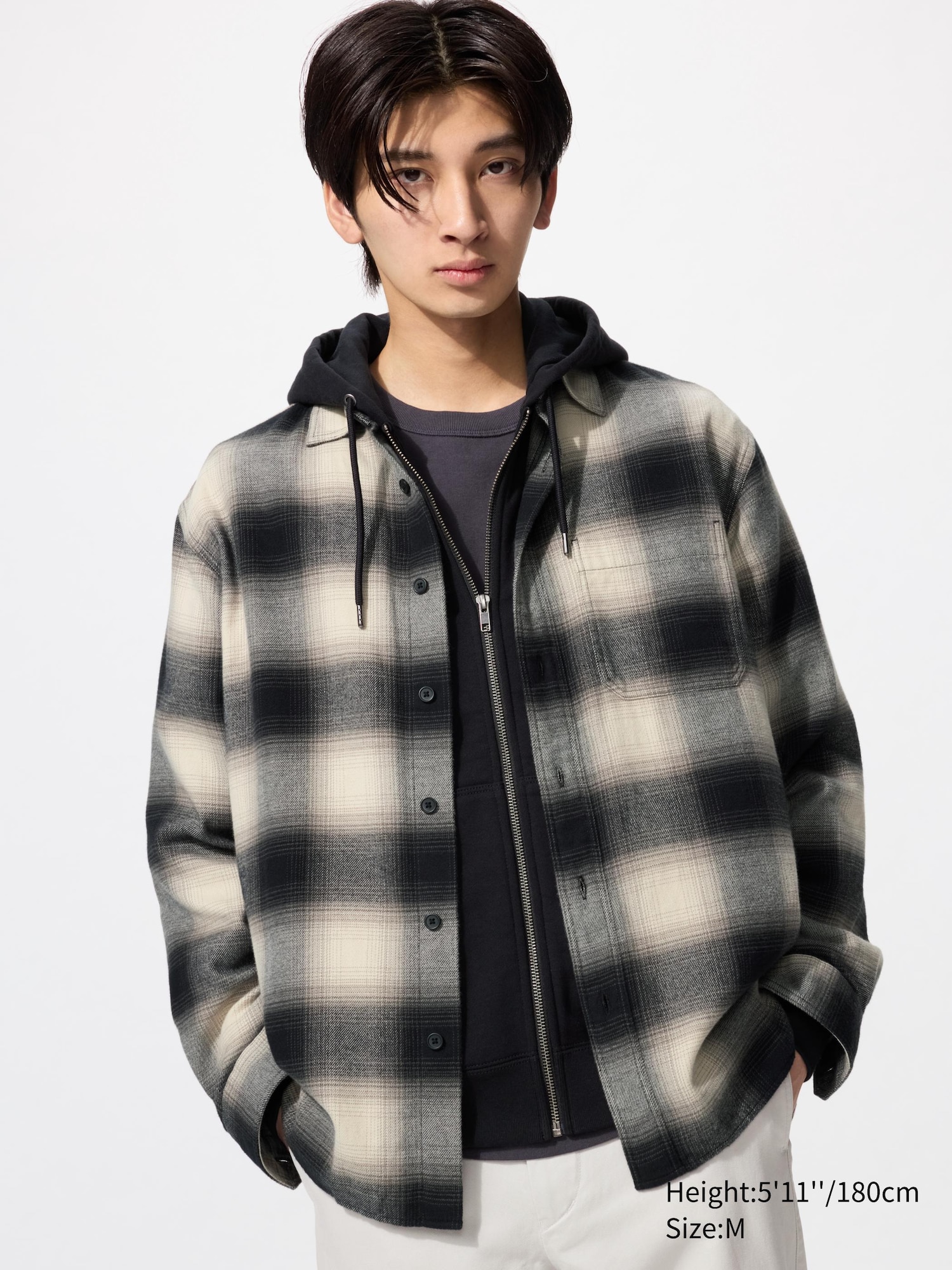 Men's Flannel Shirt (Check, Regular Collar) | UNIQLO DE