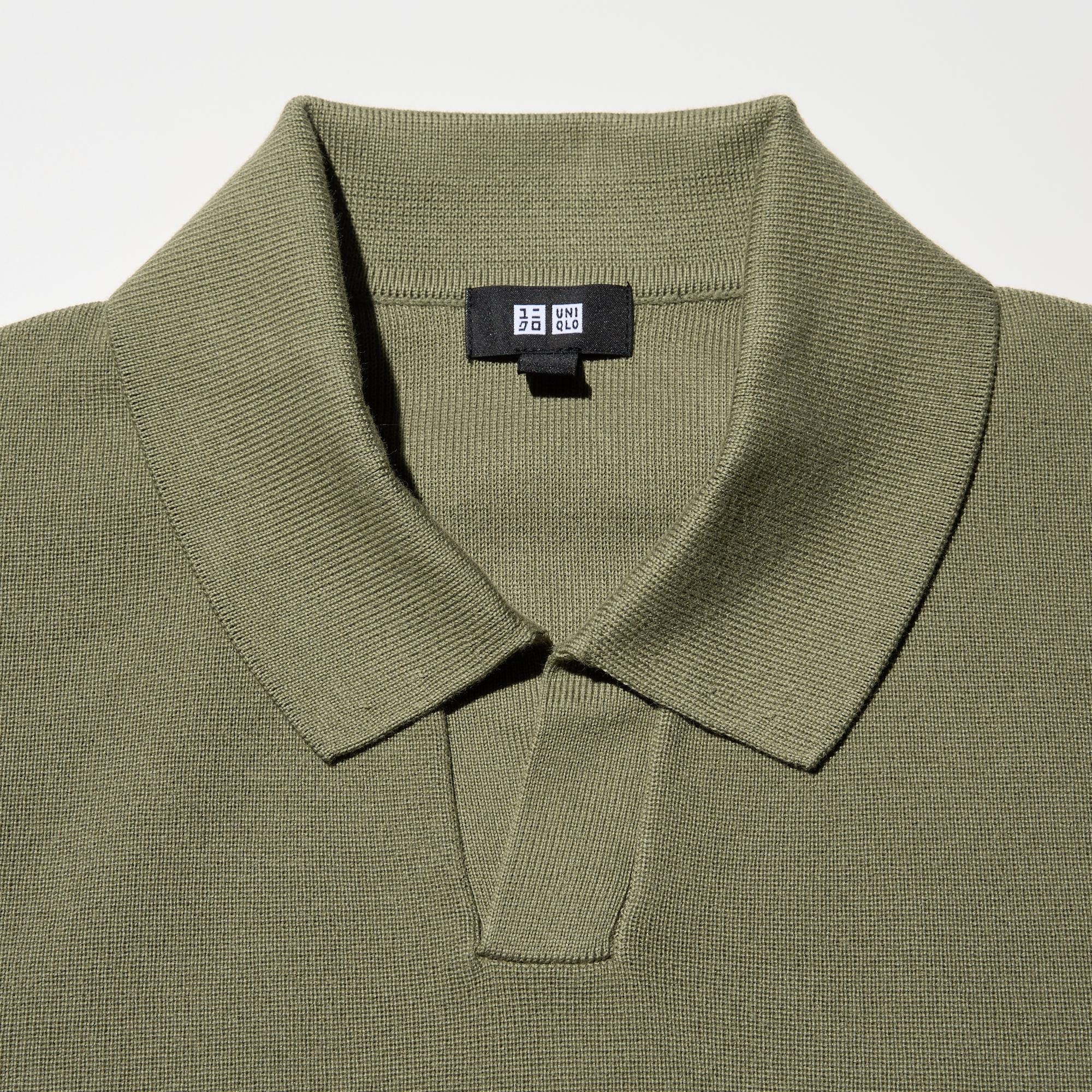 Men's Washable Milano Ribbed Skipper Polo Jumper | UNIQLO DE