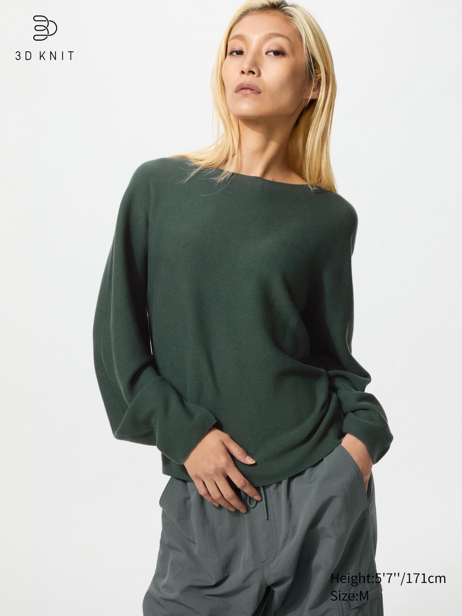 Jersey punto 3D sin costuras algodón manga volumen para Mujer | UNIQLO ES