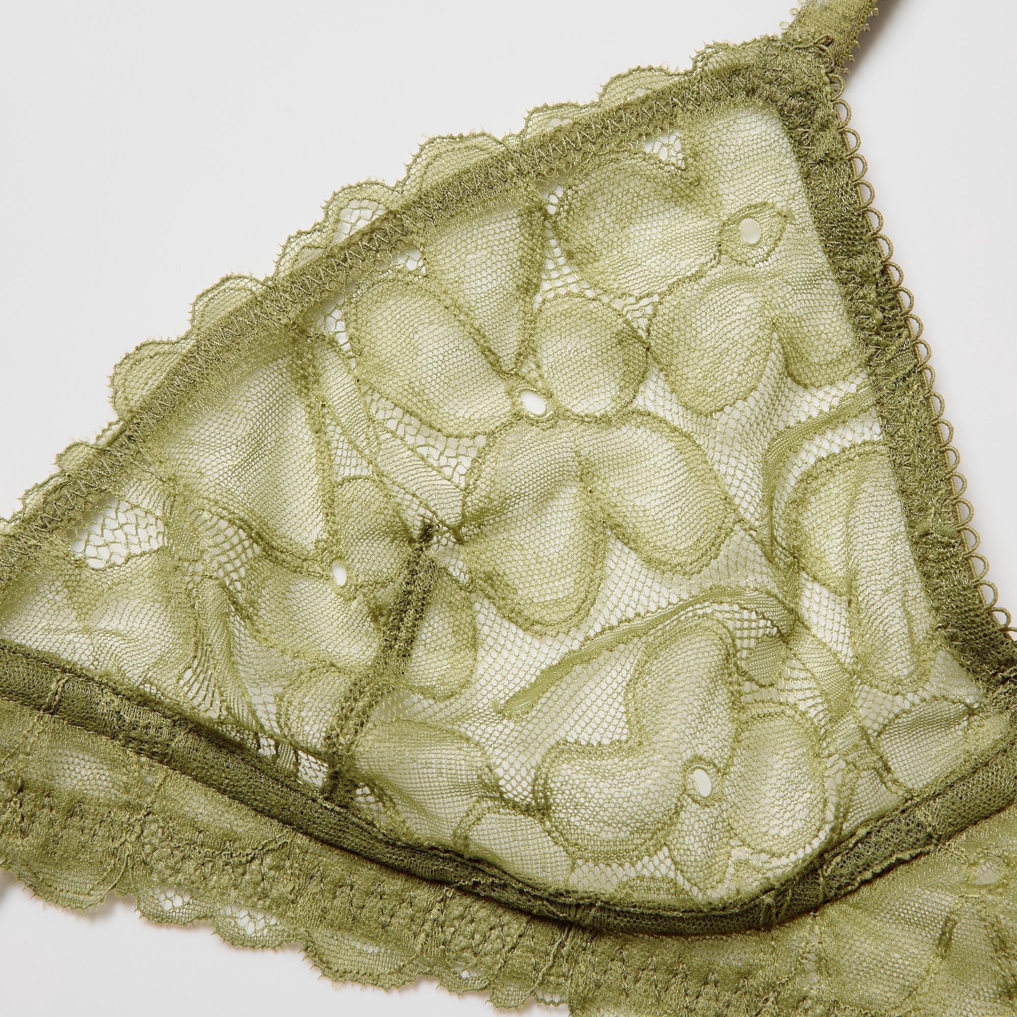 Women's Floral Flat Lace Wireless Bra | UNIQLO SI