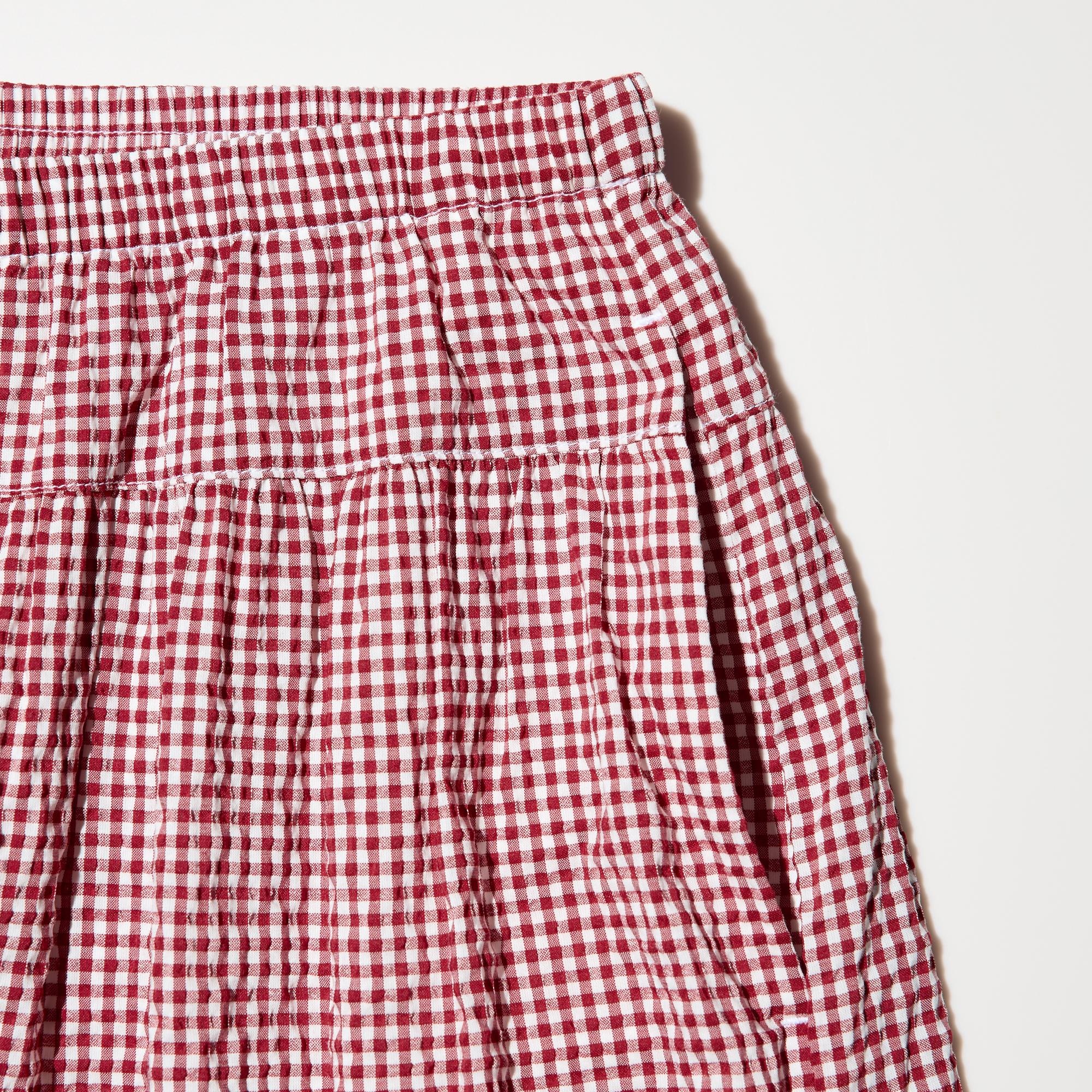 Women's Tiered Maxi Skirt Gingham | UNIQLO CZ