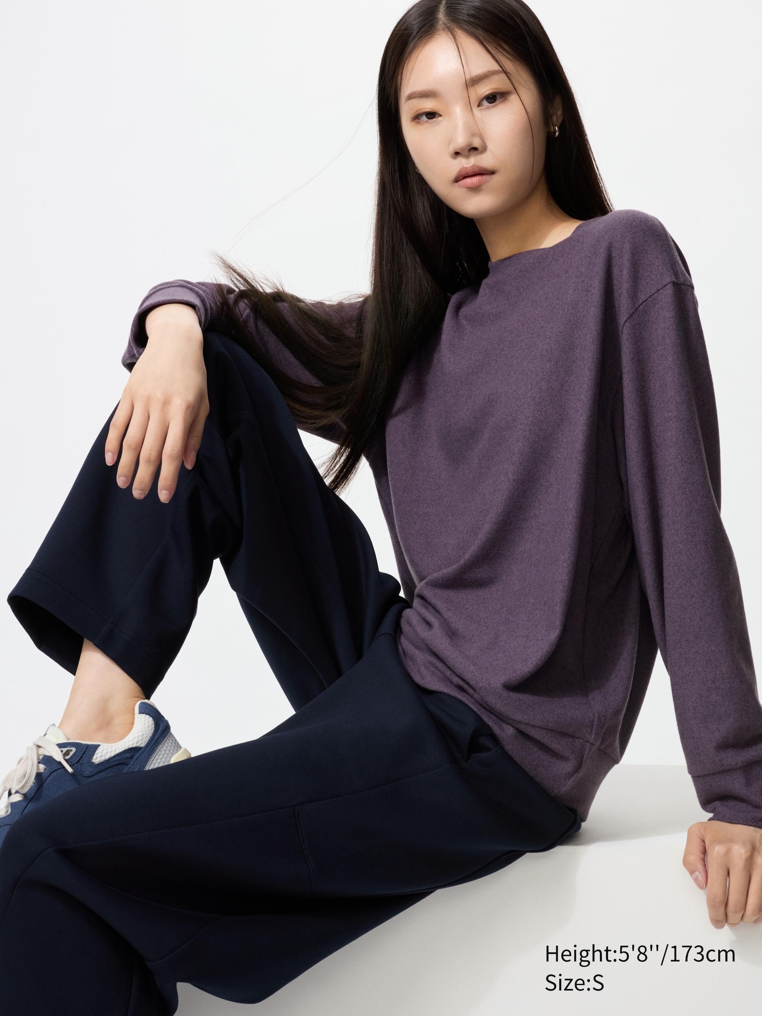Women's Soft Knit Fleece Crew Neck T-Shirt | UNIQLO UK