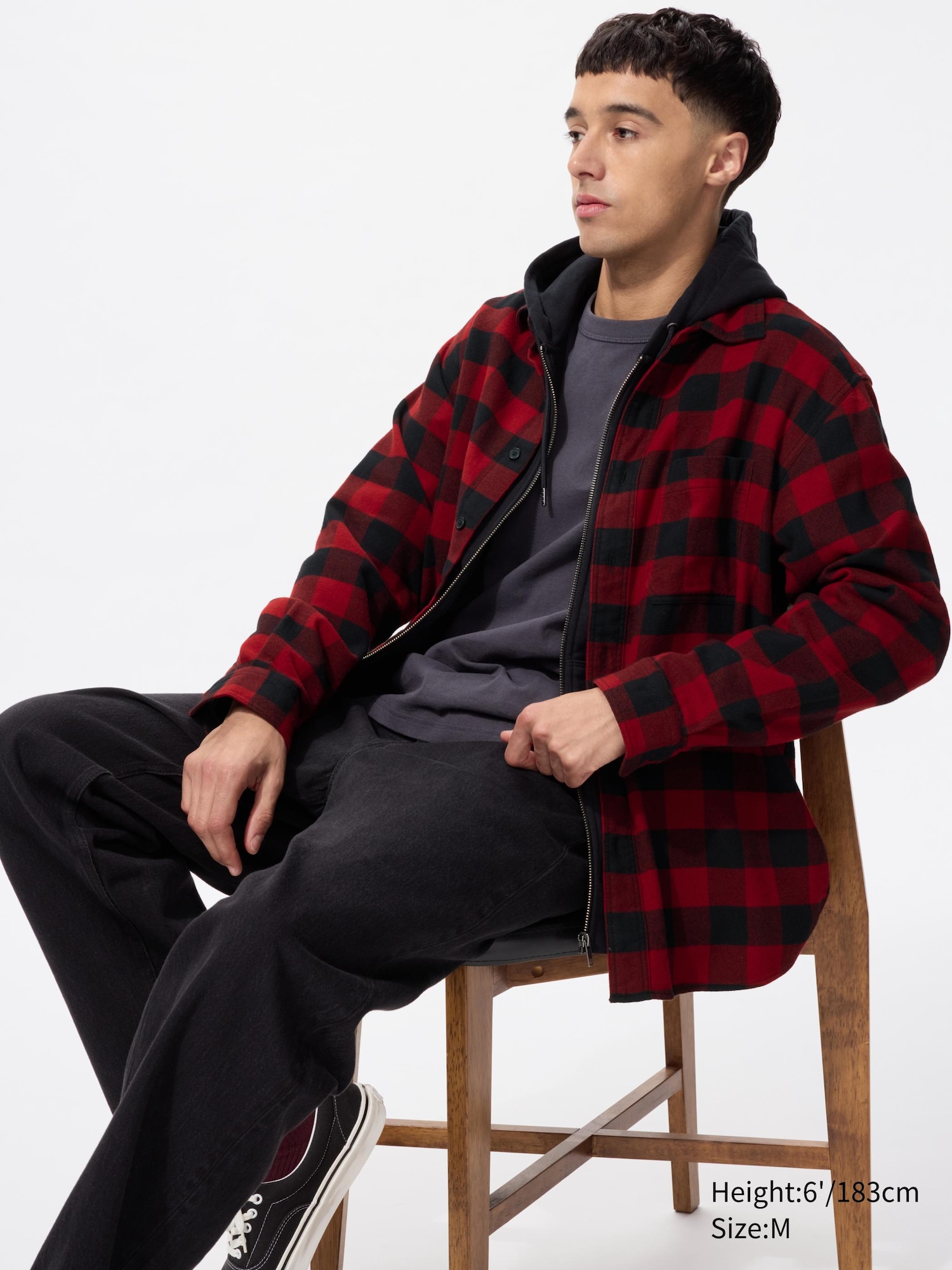 Unisex Flannel Shirt (Regular Collar, Check) | UNIQLO UK