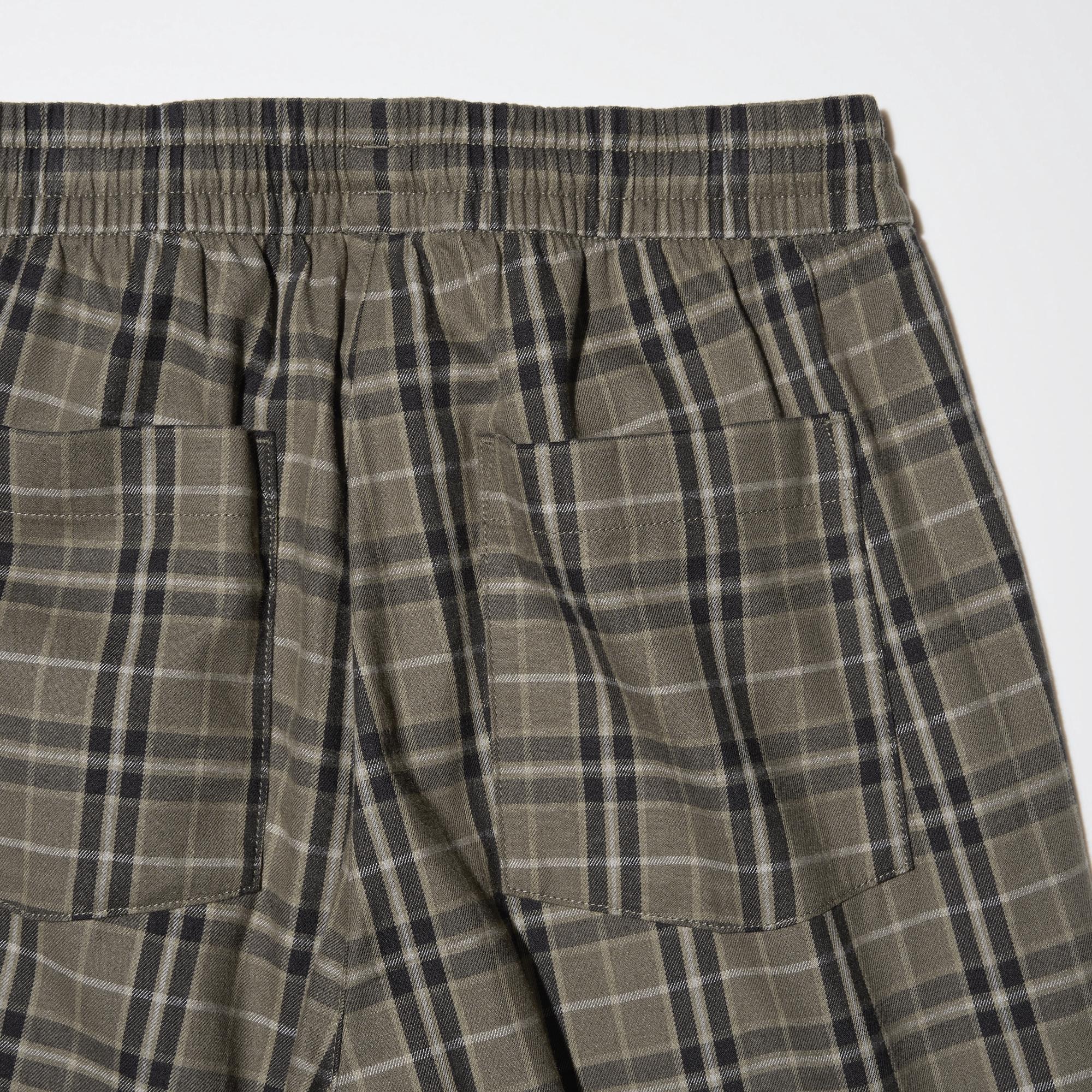 Men's Flannel Easy Trousers (Check) | UNIQLO UK