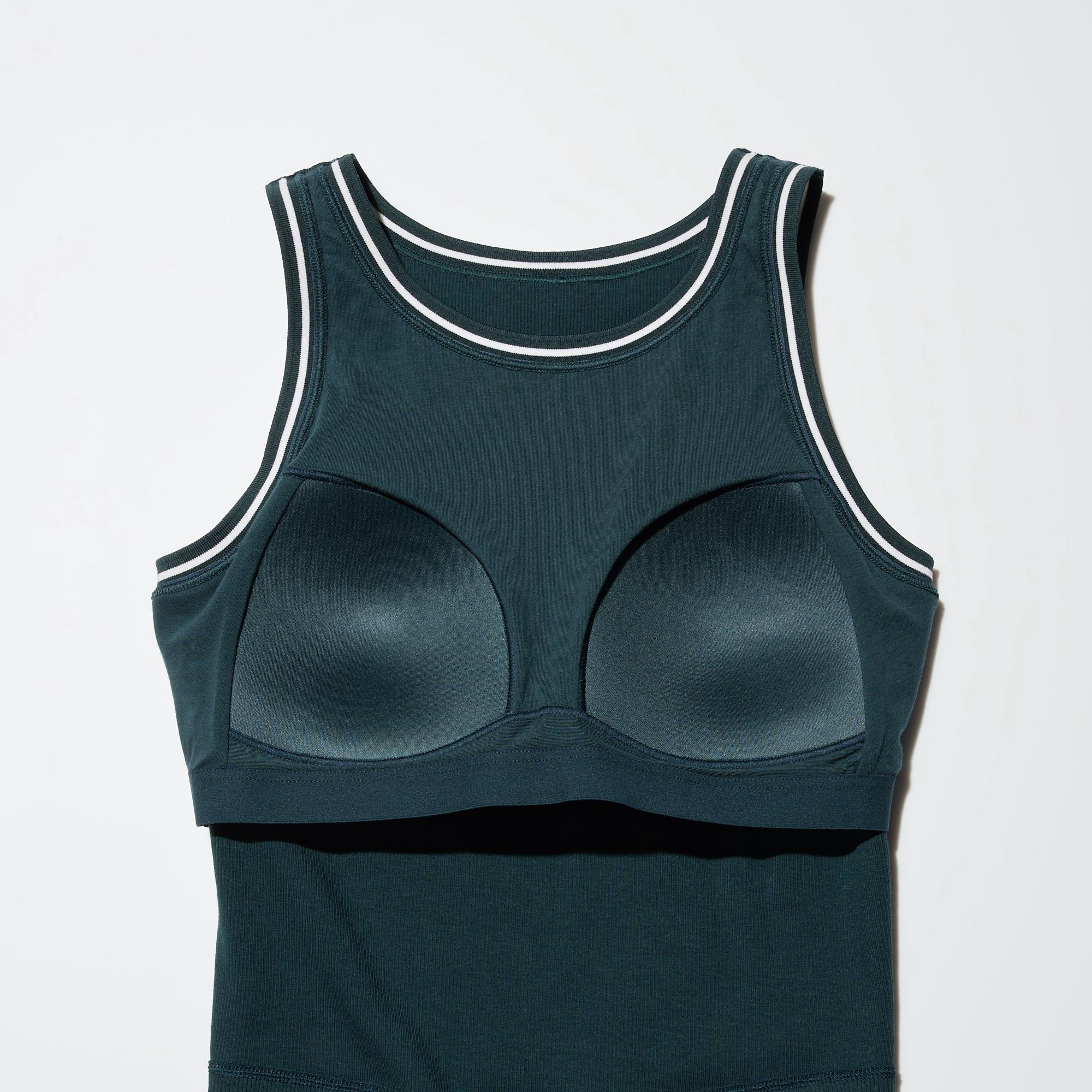 Women's Ribbed Cropped Sleeveless Bra Top (Line) | UNIQLO UK