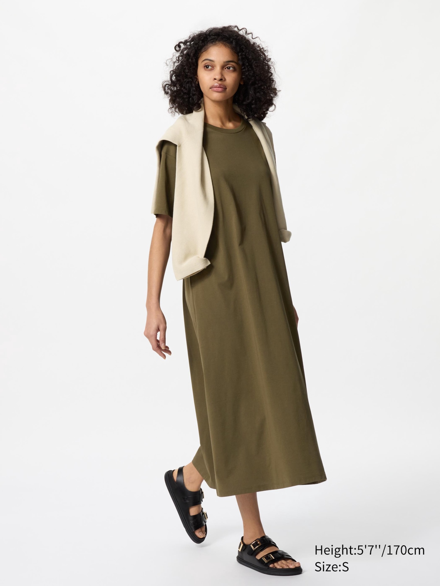 Women's AIRism Cotton T-Shirt Dress (Short Sleeve) | UNIQLO UK