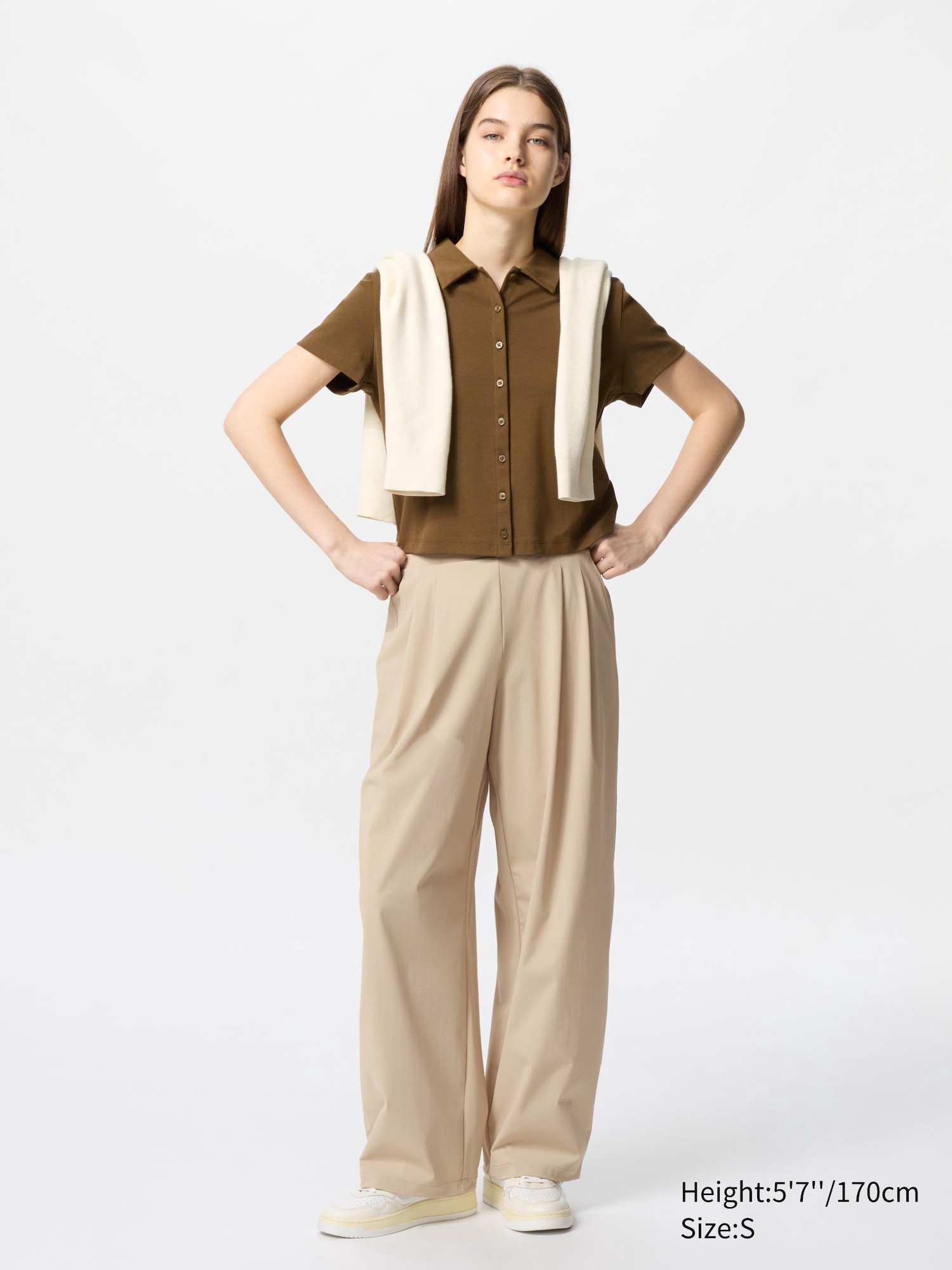 Women's Ultra Stretch Active Wide Trousers | UNIQLO UK