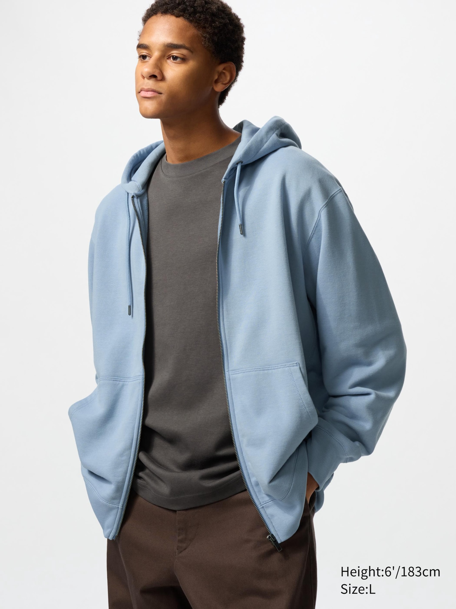 Men's Sweat Full-Zip Hoodie | UNIQLO UK