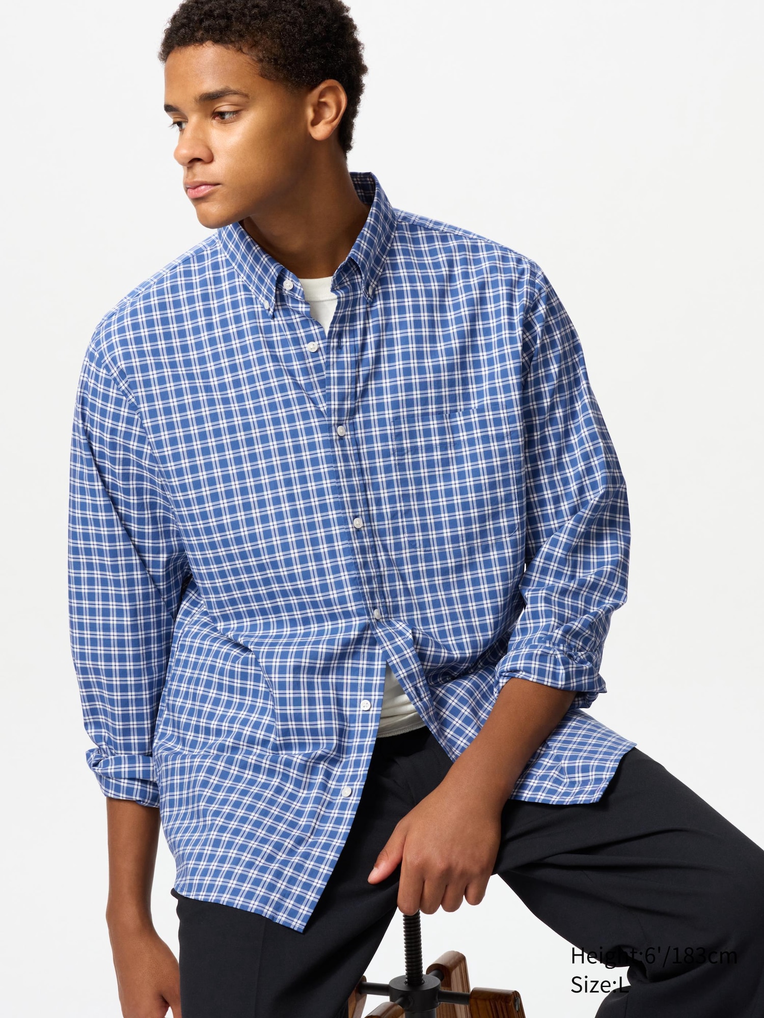 UNIQLO Broadcloth Shirt (Button-Down Collar, Check) | StyleHint
