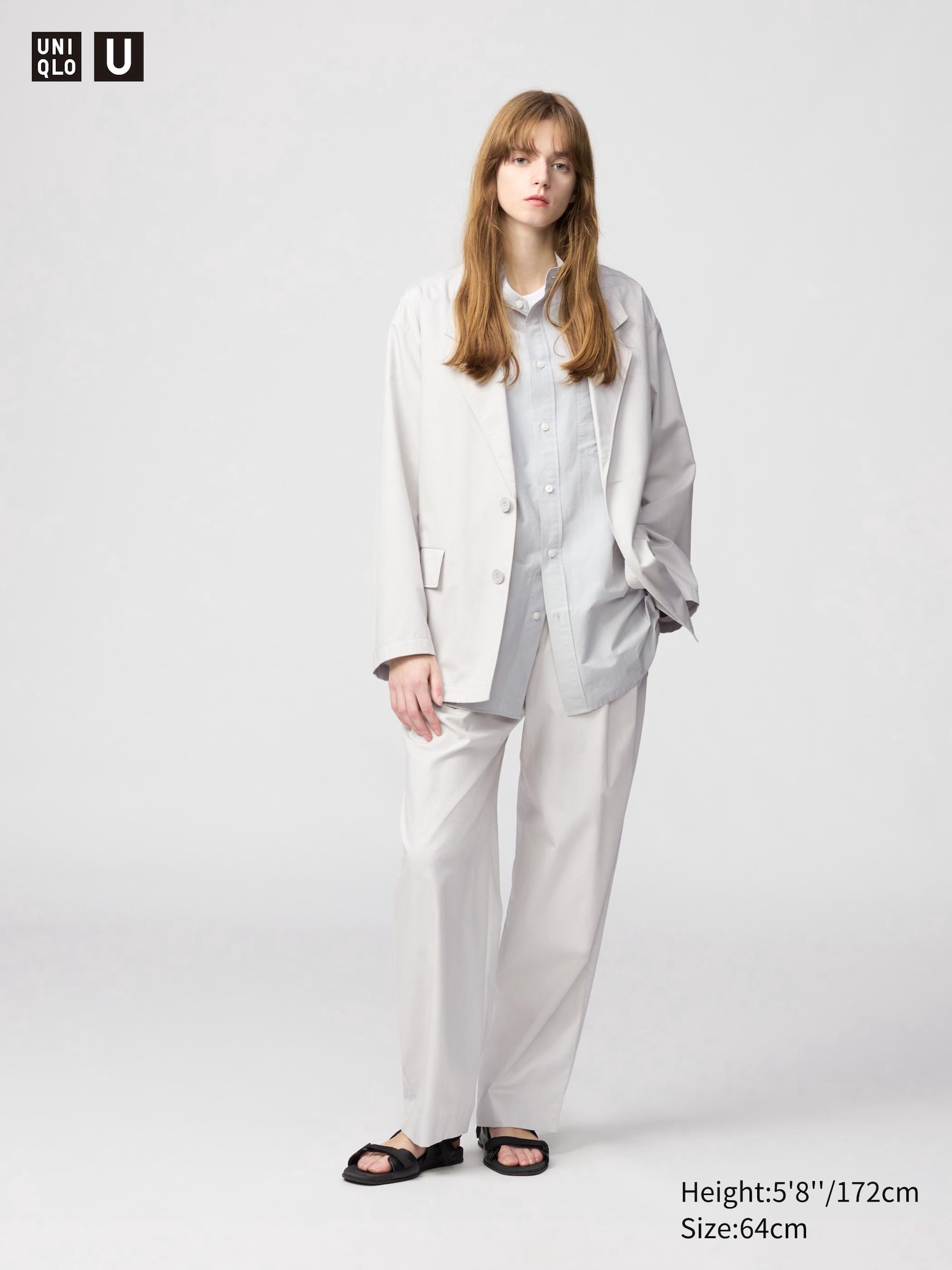 Women's Cotton Lyocell Pleated Wide Trousers | UNIQLO UK