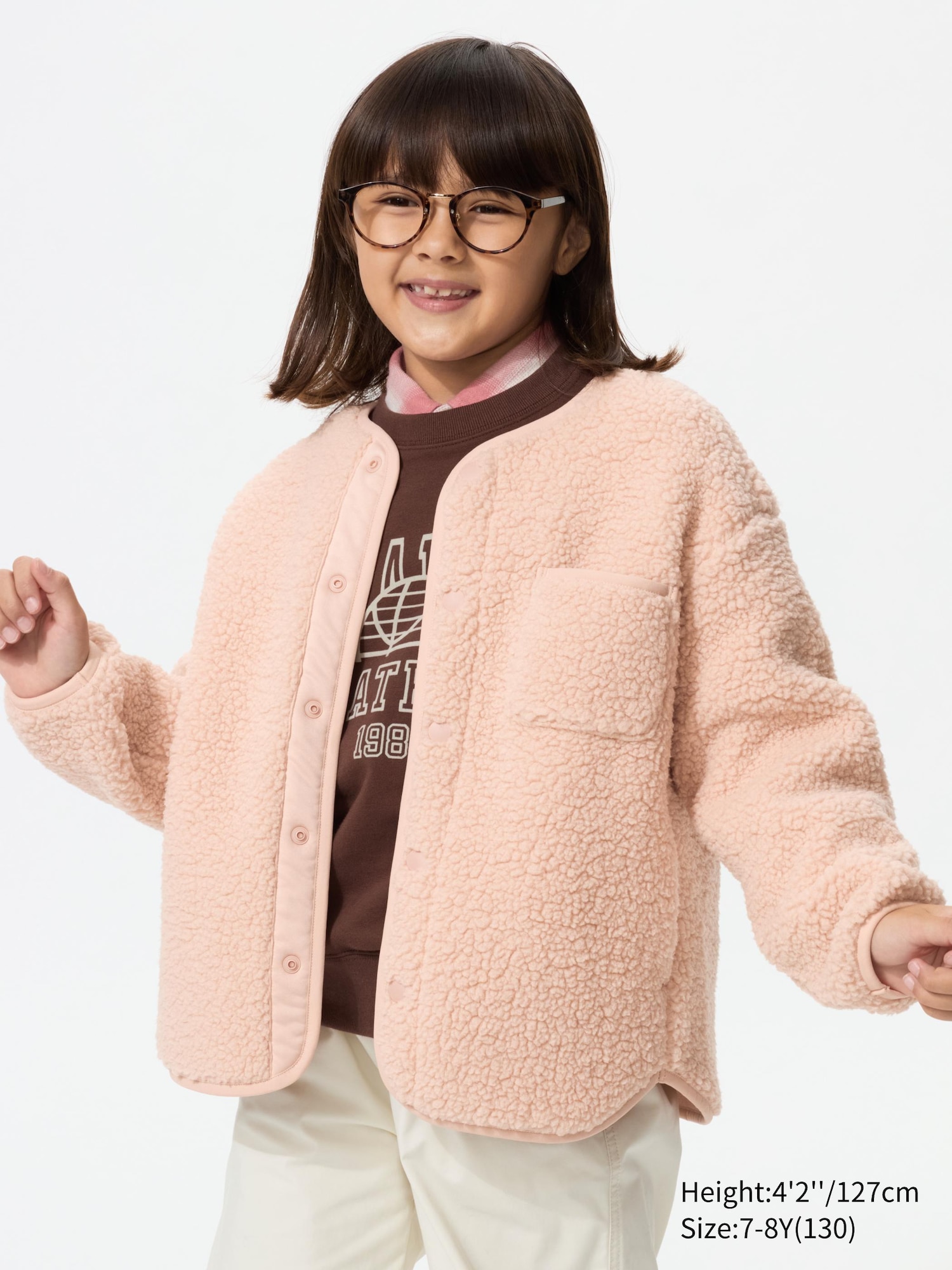 Kids' Pile Lined Fleece Cardigan | UNIQLO UK