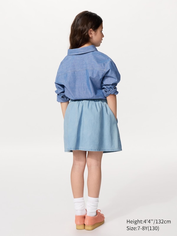 Kids' Denim Mini Skort | UNIQLO UK