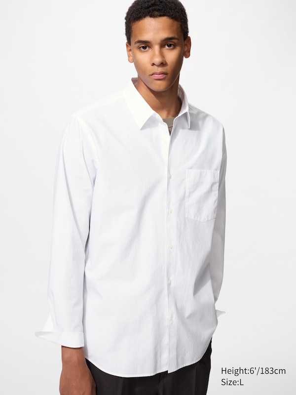 Men's Broadcloth Regular Fit Shirt (Regular Collar) | UNIQLO UK