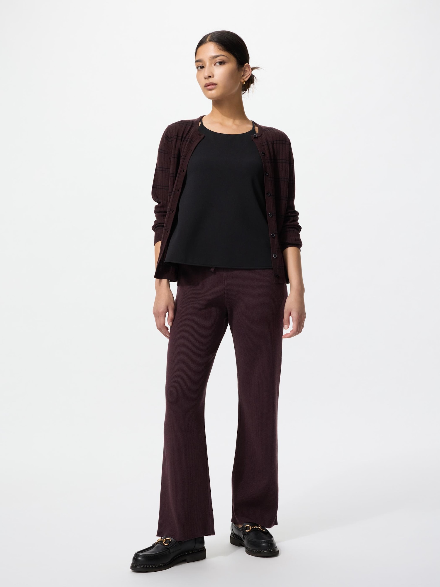 Women's Washable Knit Ribbed Pants (Matching Set) | UNIQLO ID