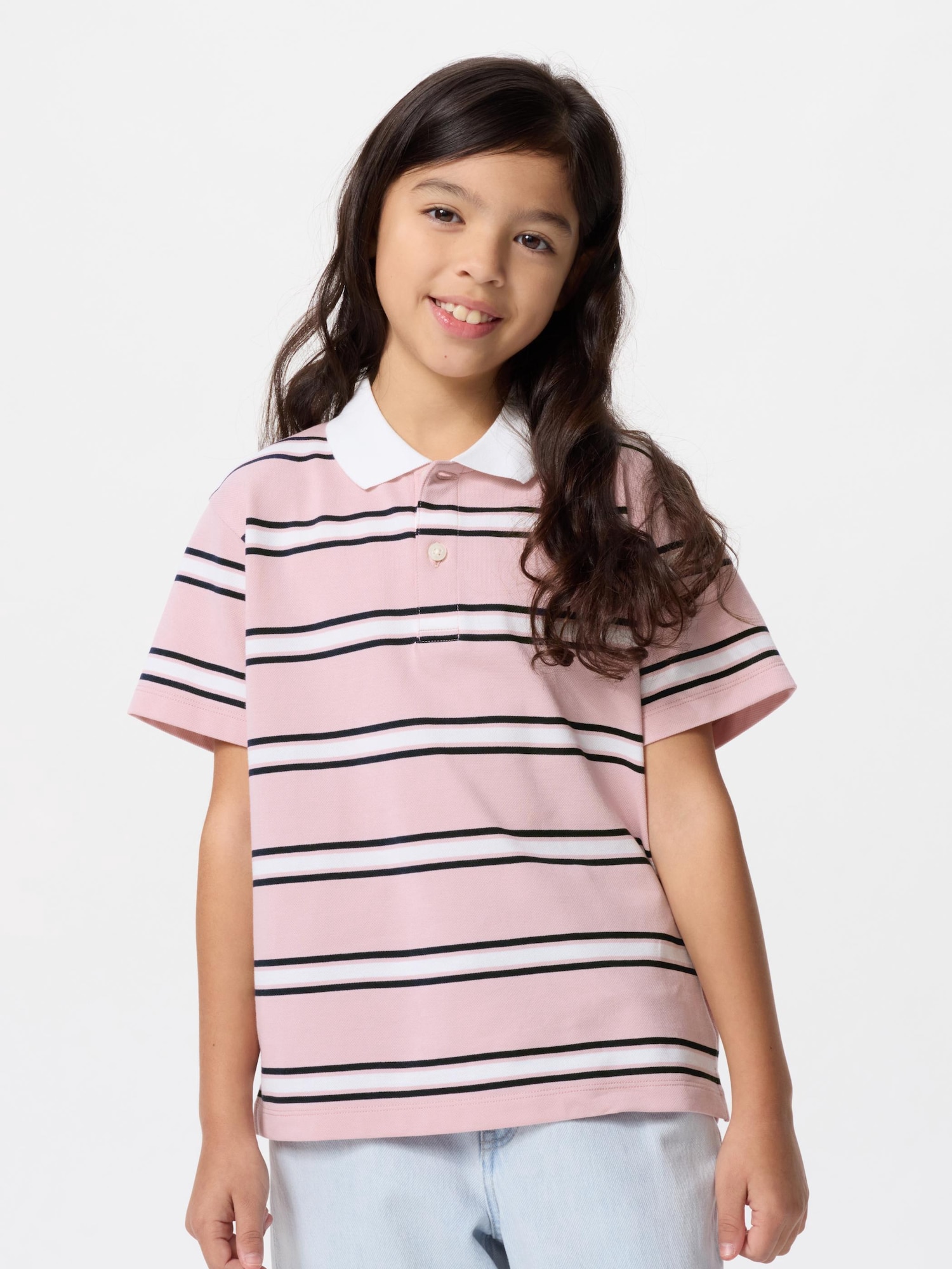 KIDS Kaos Polo Dry Pique | Garis Anak | UNIQLO ID