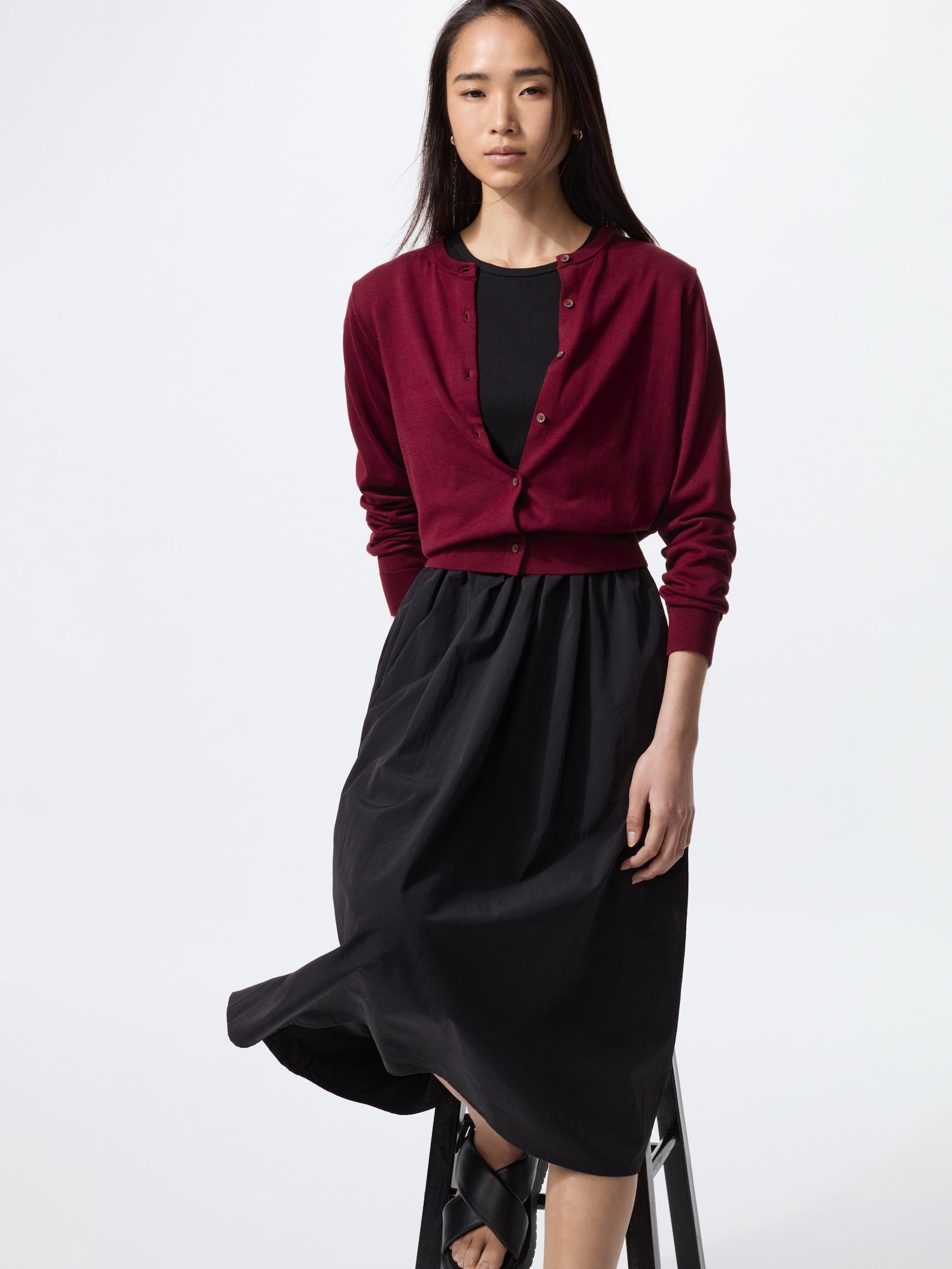 Cardigan Kerah Bulat Proteksi Sinar UV Wanita | UNIQLO ID