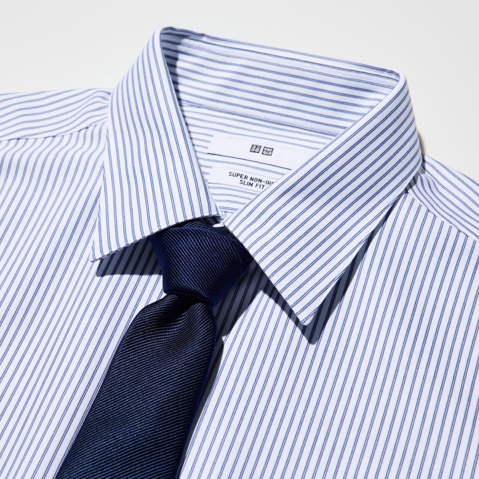 Kemeja Jersey Super Non Iron Slim Fit | Lengan Panjang Garis Pria ...