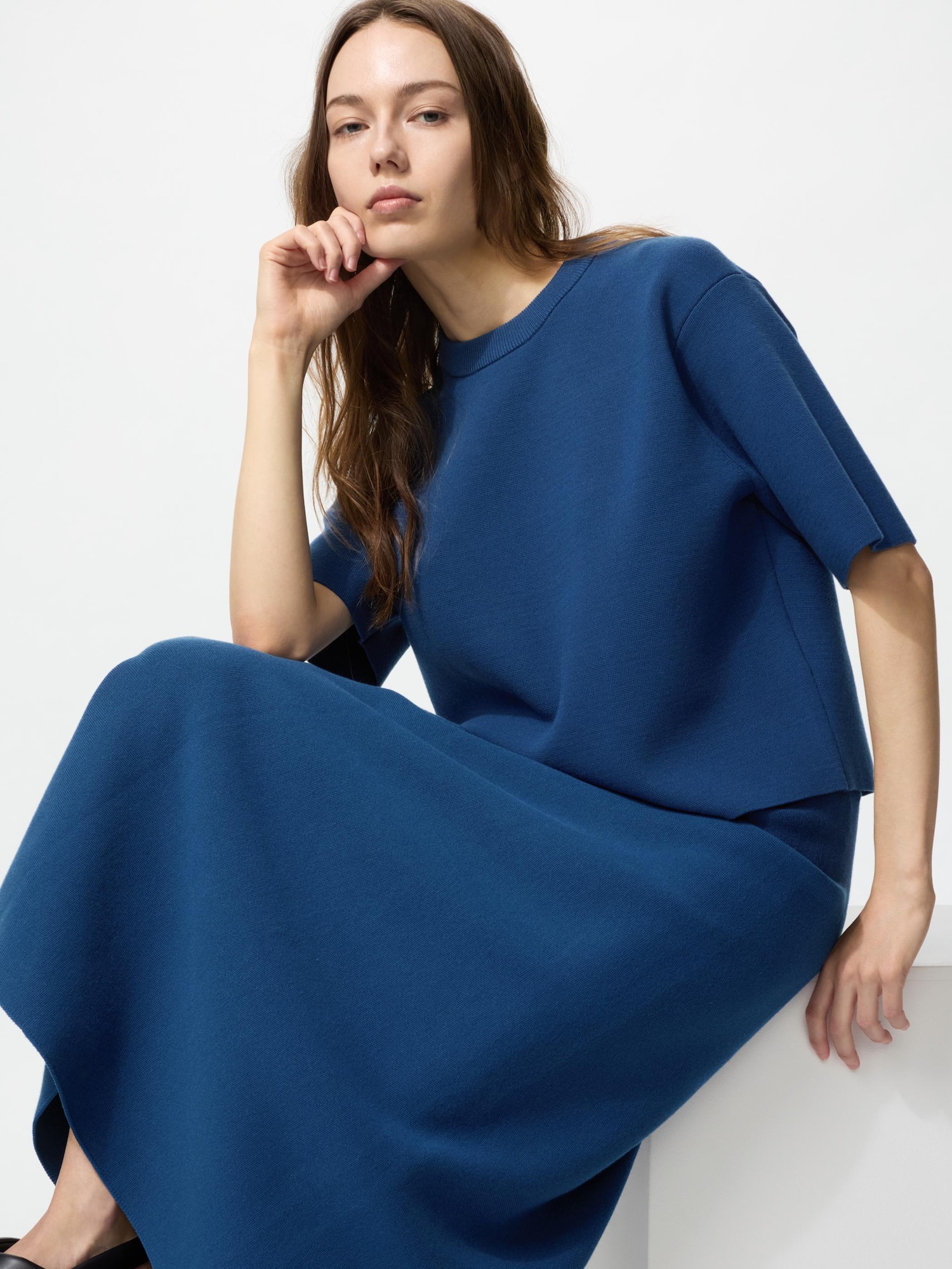 Women's Washable Milano Ribbed Sweater (Matching Set) | UNIQLO ID